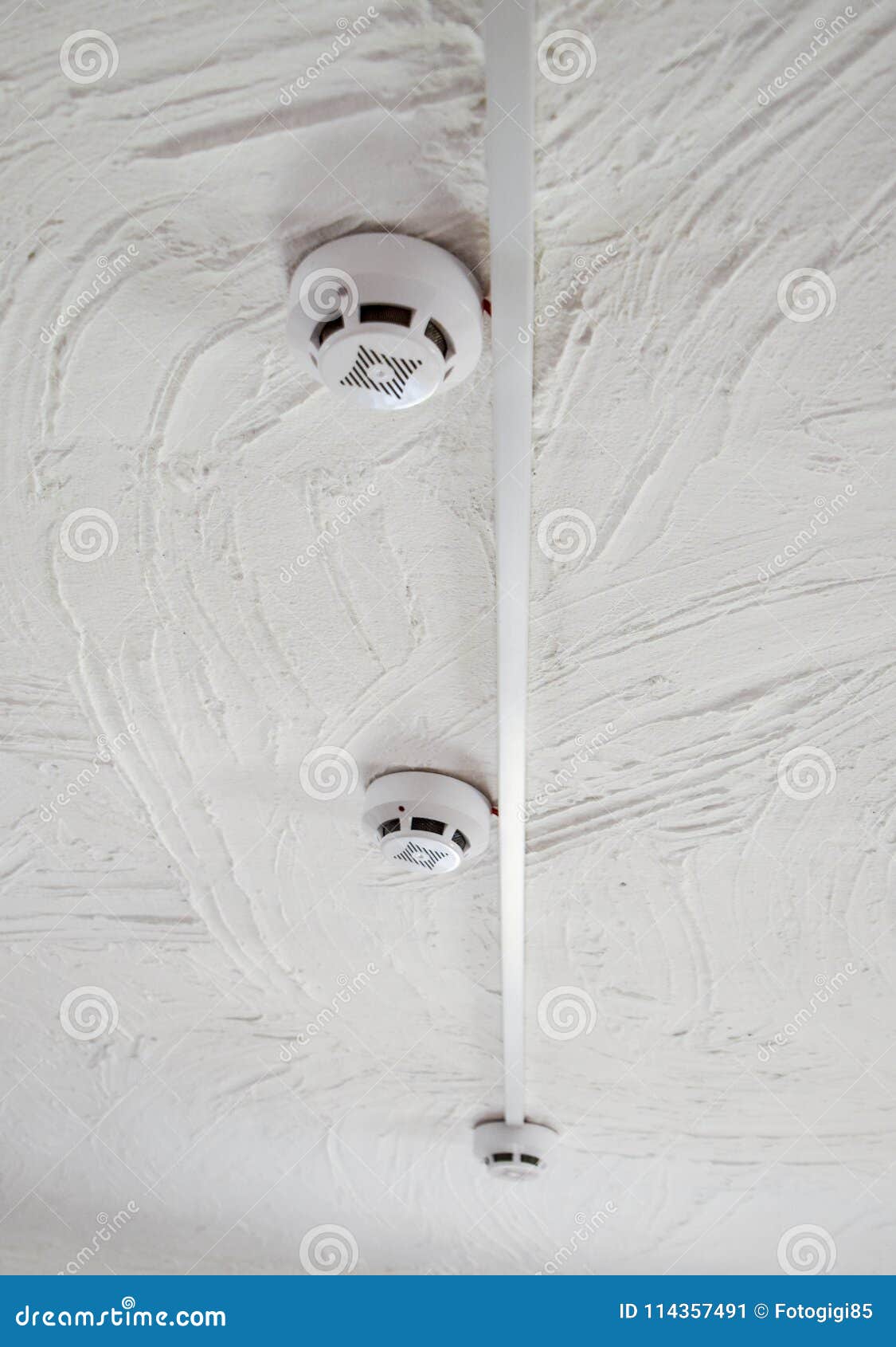 Fire Alarms on the Ceiling. Fire Safety. Stock Image - Image of ...