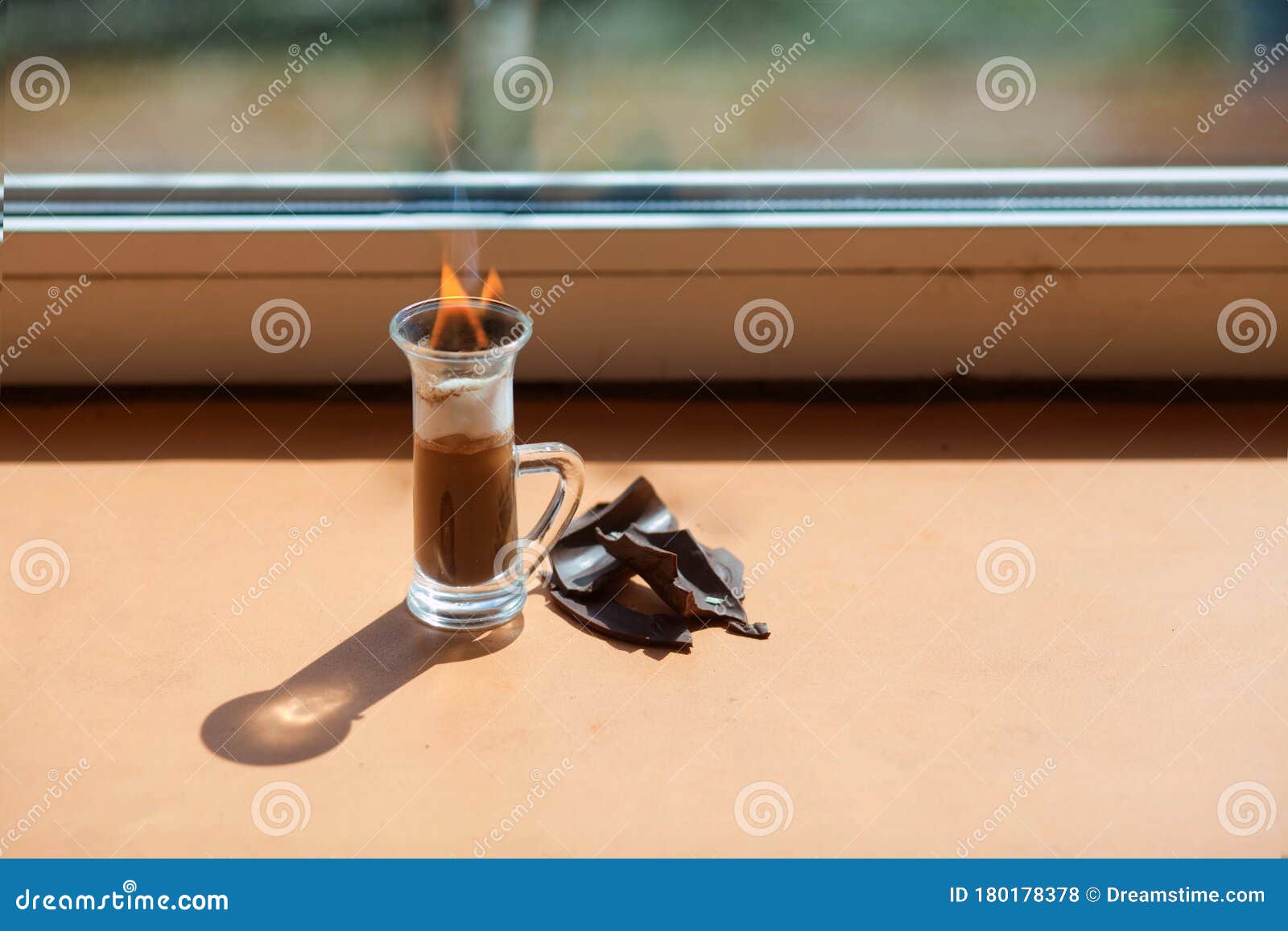 Fire on an Alcoholic Cocktail Stock Photo - Image of delicious, fireb52 ...