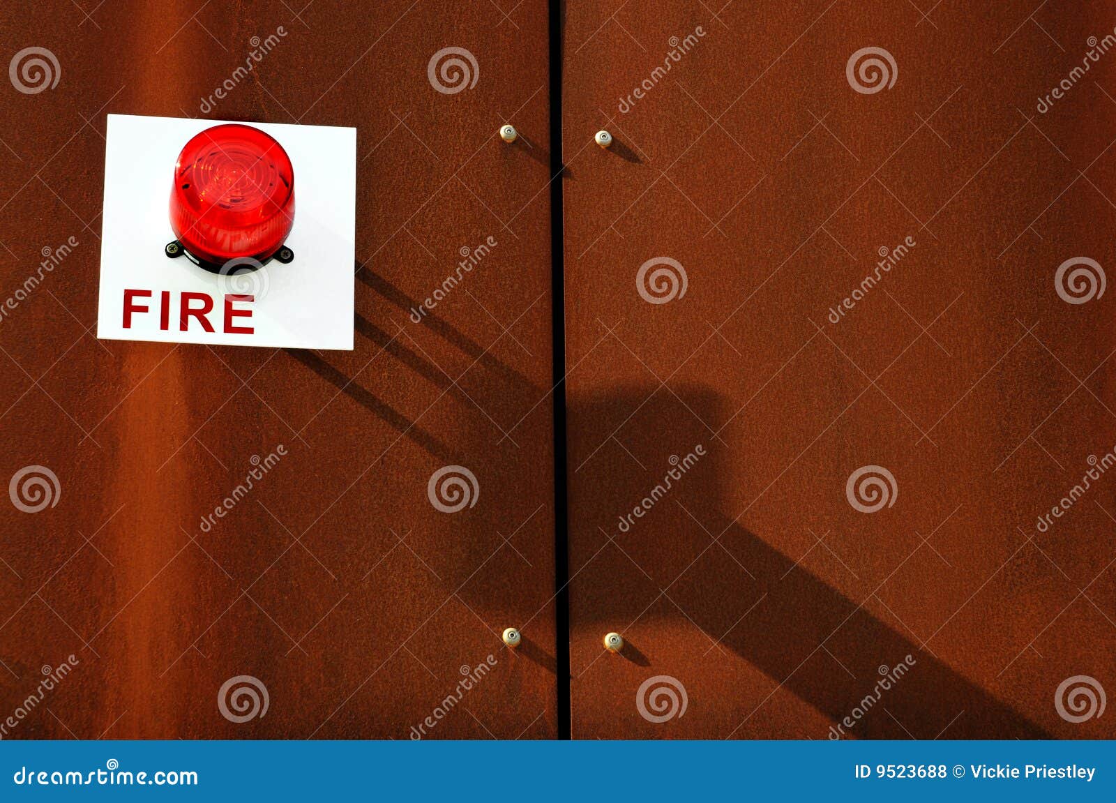 Fire alert stock photo. Image of metal, rust, alert, warning - 9523688