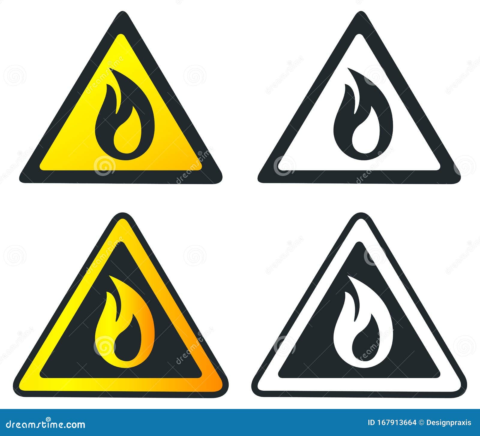 Fire Alert Inflammable Icon Stock Illustration - Illustration of safety ...