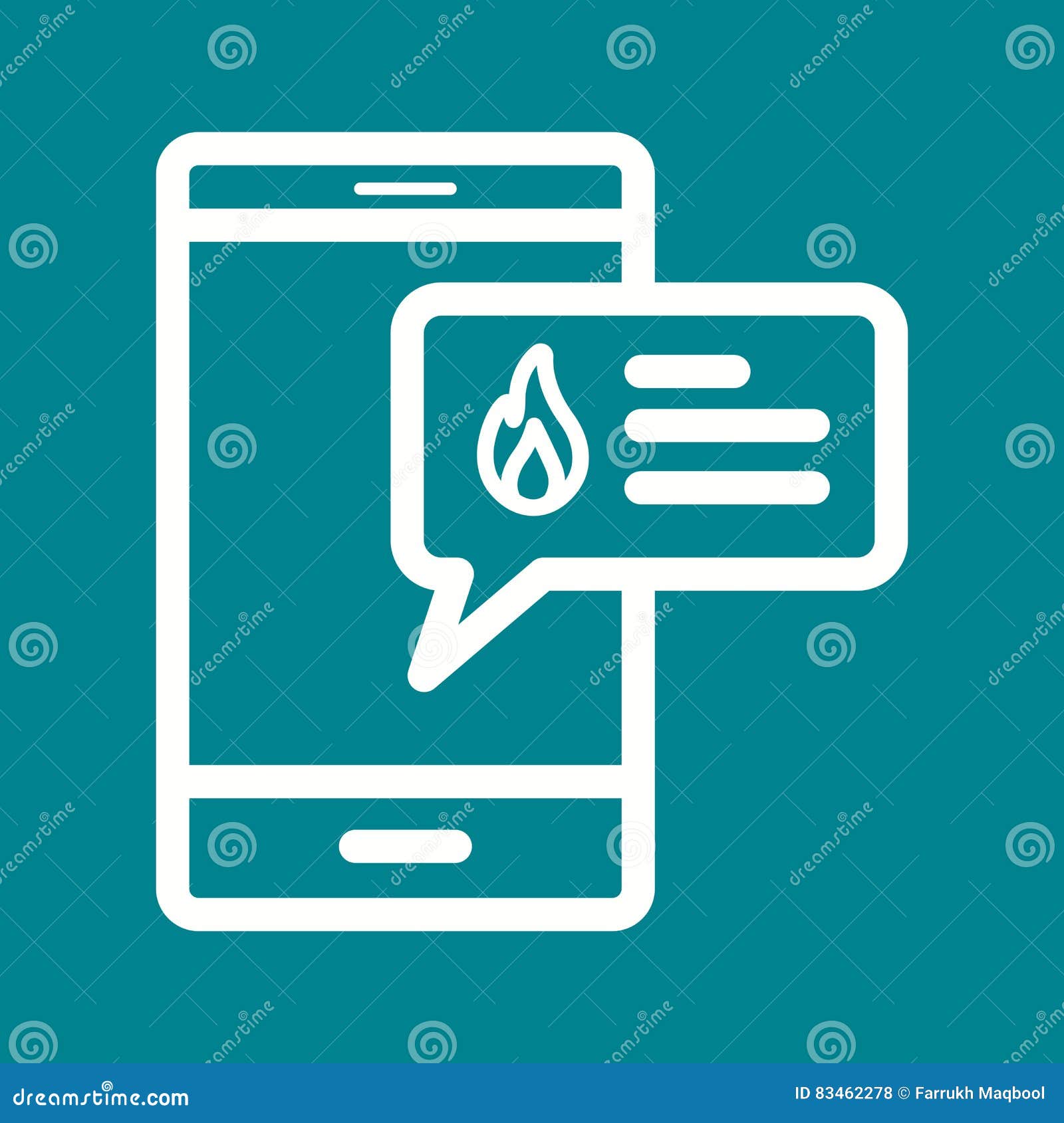 Fire Alert stock vector. Illustration of alarm, safety - 83462278