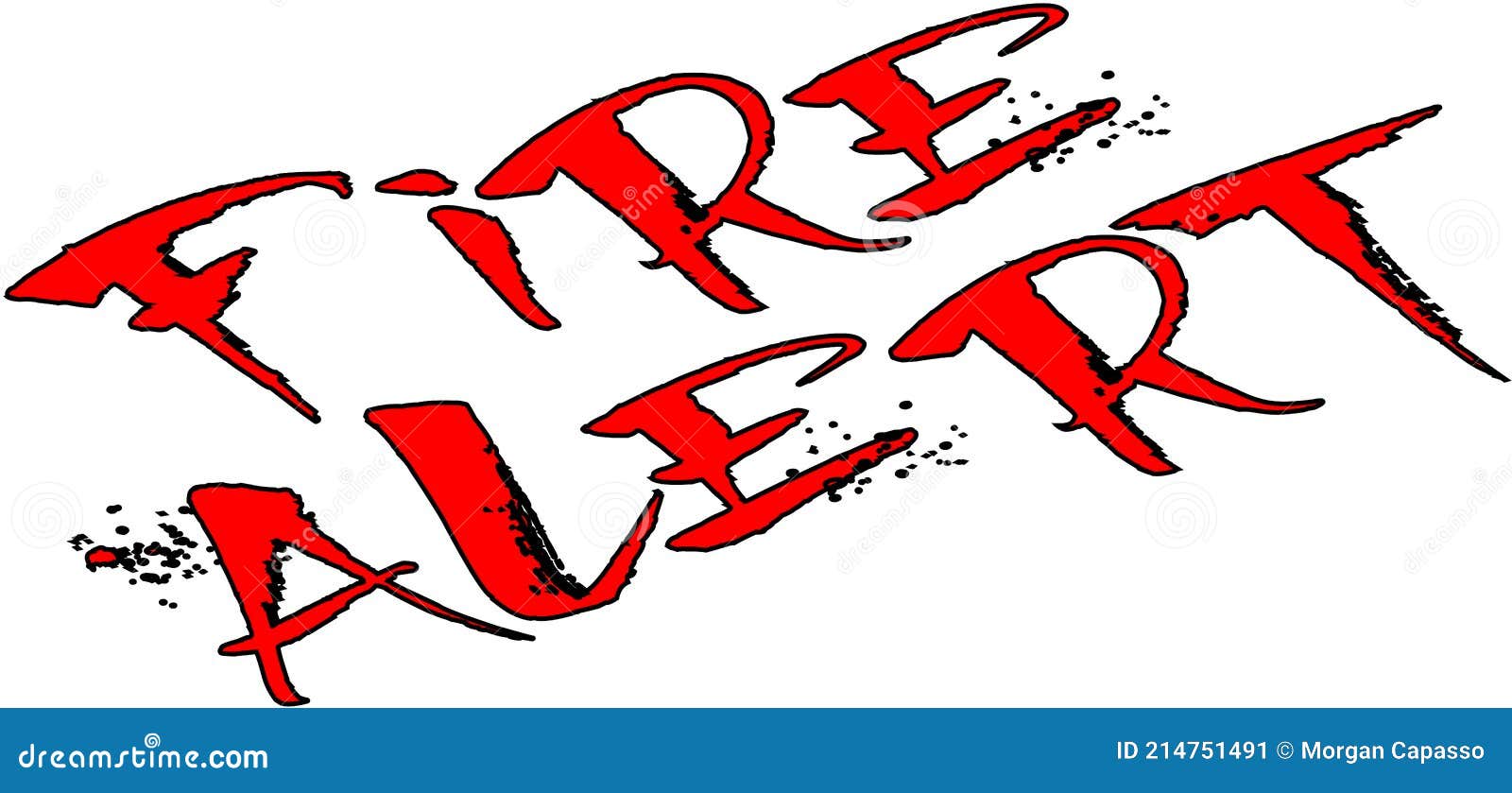 Fire Alert Text Sign Illustration Stock Vector - Illustration of ...