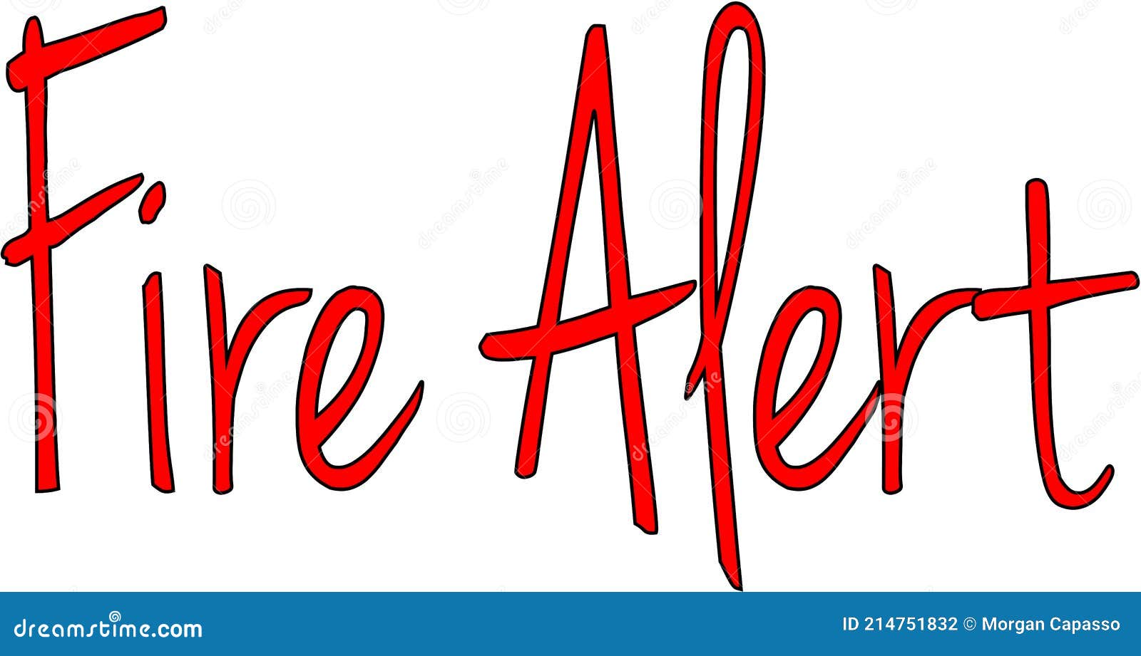 Fire Alert Text Sign Illustration Stock Vector - Illustration of ...