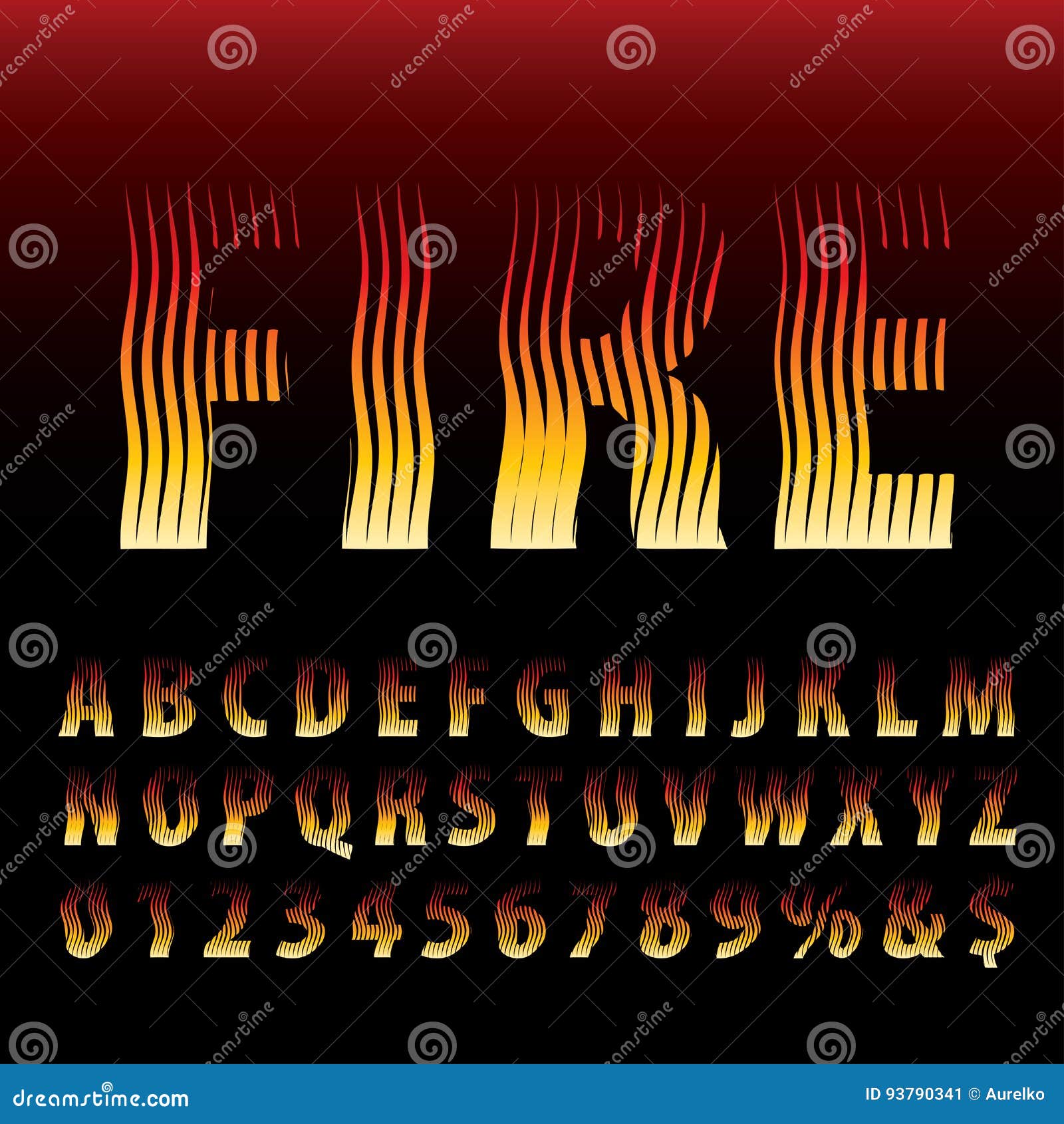 Fire alpha stock vector. Illustration of fuzzily, effect - 93790341