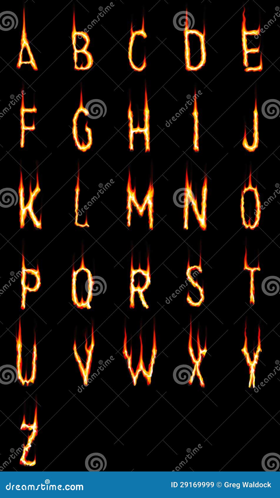 Fire alphabet stock illustration. Illustration of fire - 29169999