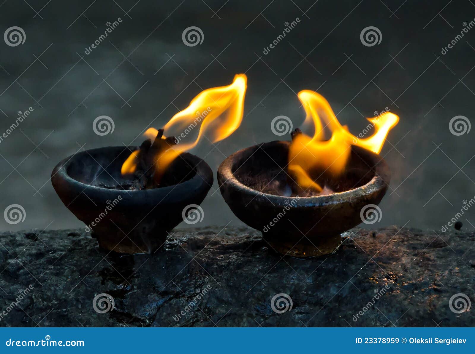 Fire On Coconut Shell Royalty-Free Stock Photography | CartoonDealer ...