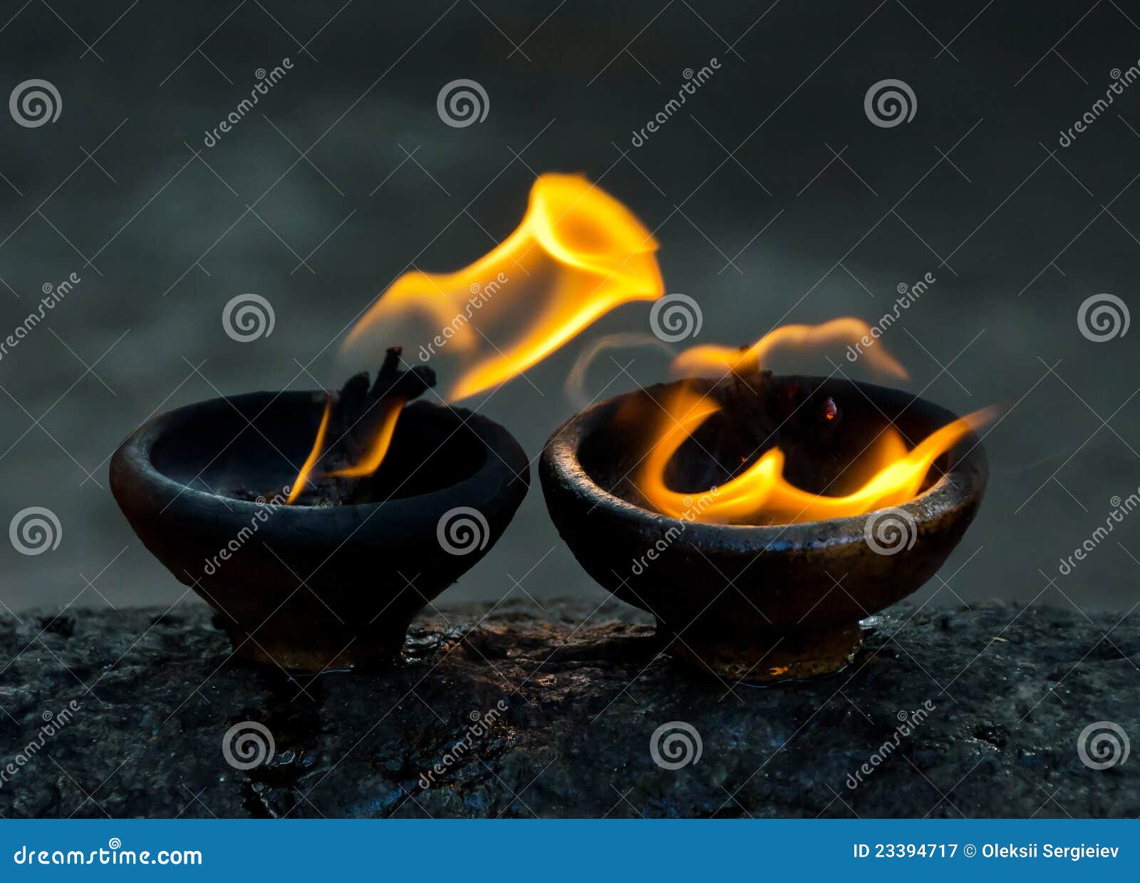 Fire On Coconut Shell Royalty-Free Stock Photography | CartoonDealer ...