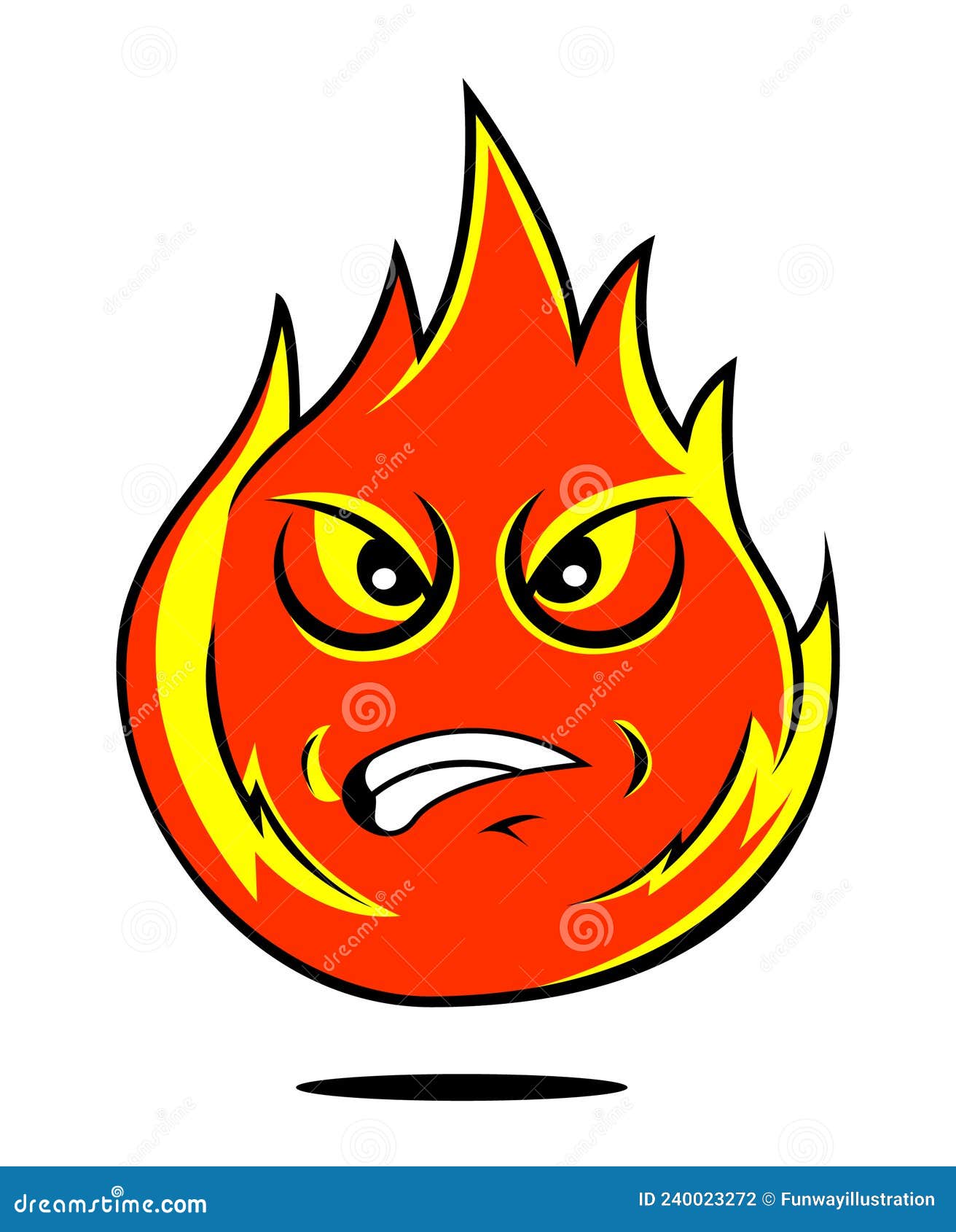 Cat On Fire. Angry Catr Meme. Pop Art Firey Cat Design Royalty-Free ...