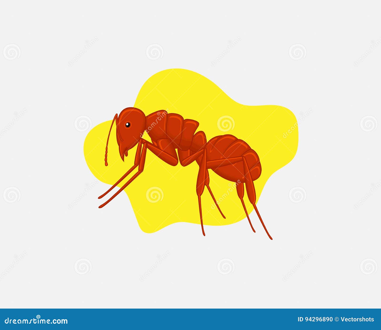 Fire Ant Vector stock vector. Illustration of crawly - 94296890