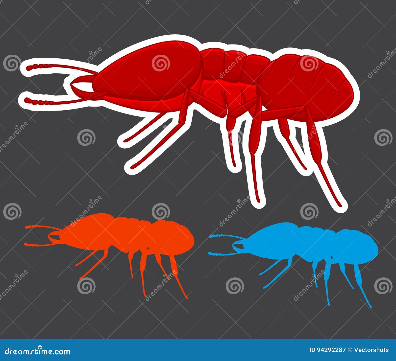 Fire Ants Vector stock vector. Illustration of flat, fire - 94292287