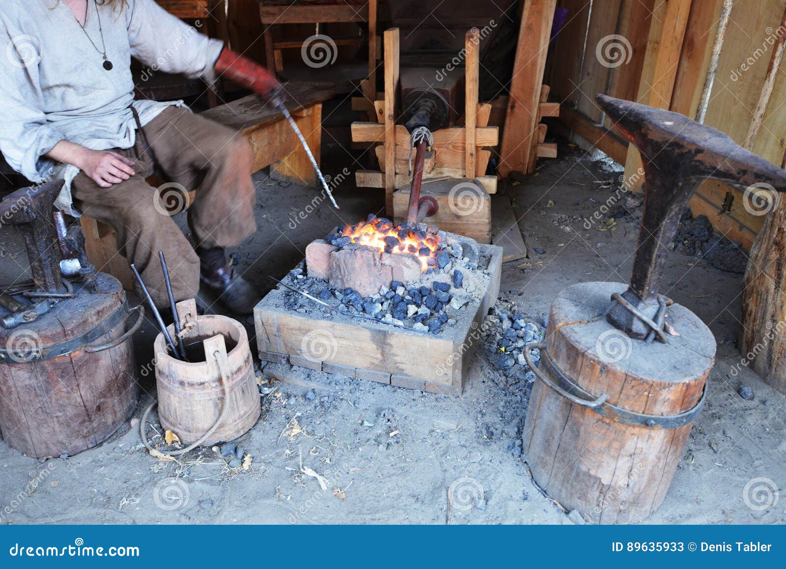 Fire and anvil stock image. Image of equipment, heat - 89635933