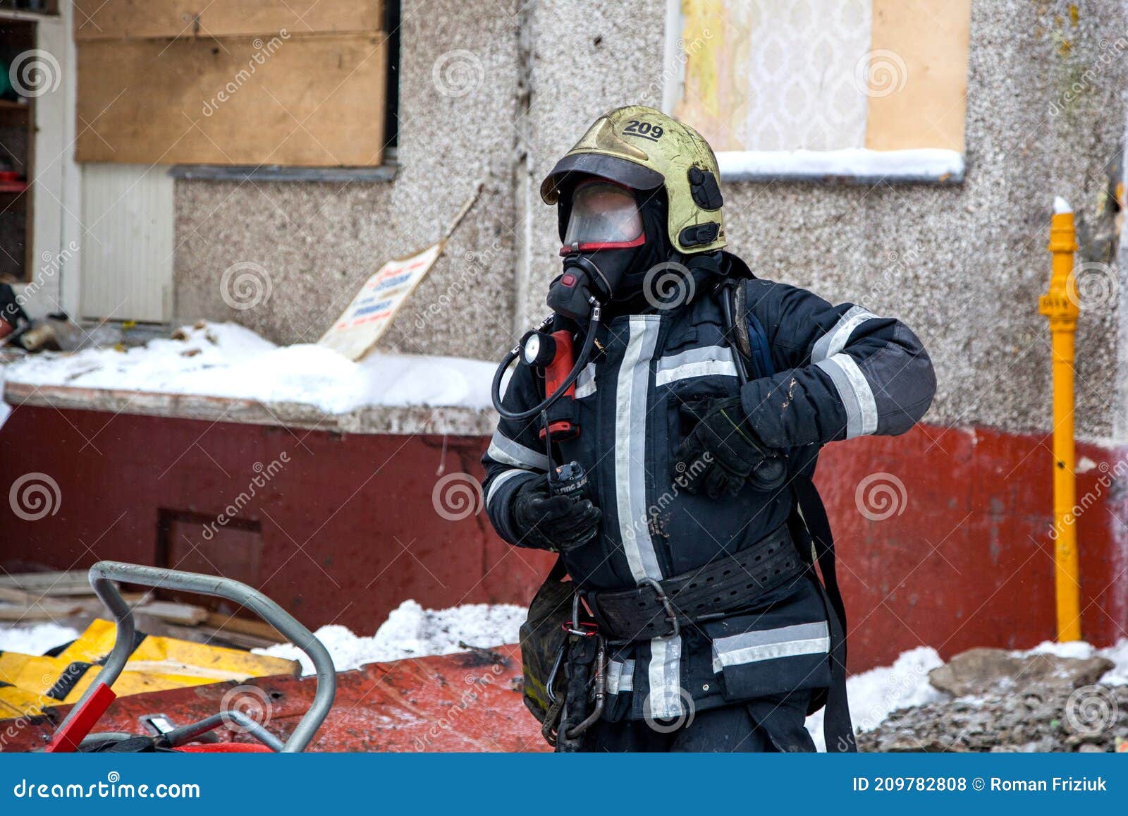 Fire in an Apartment Building. Editorial Stock Photo - Image of bright ...