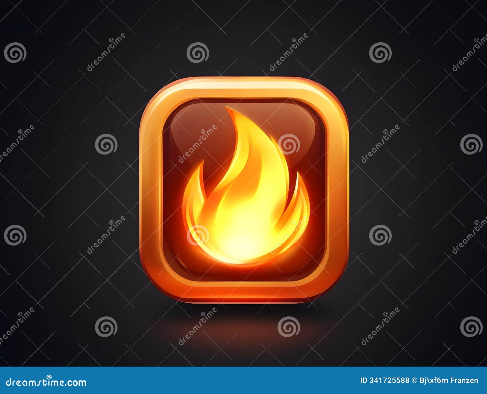 Fire App Flame Burn Burning Icon Logo Symbol Stock Illustration ...