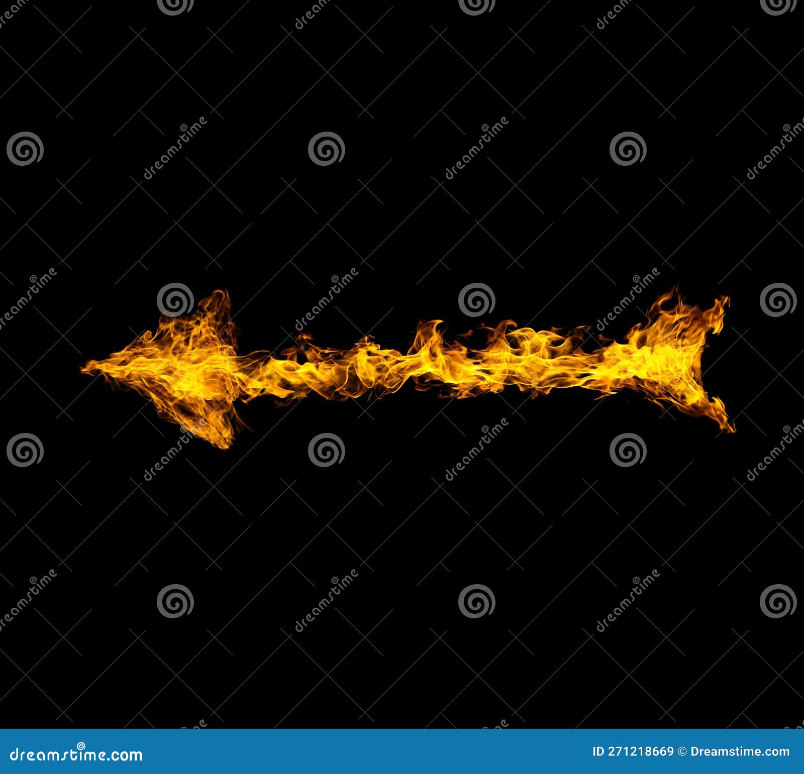 Fire Arrow Flame Heat Black Background Stock Illustration ...