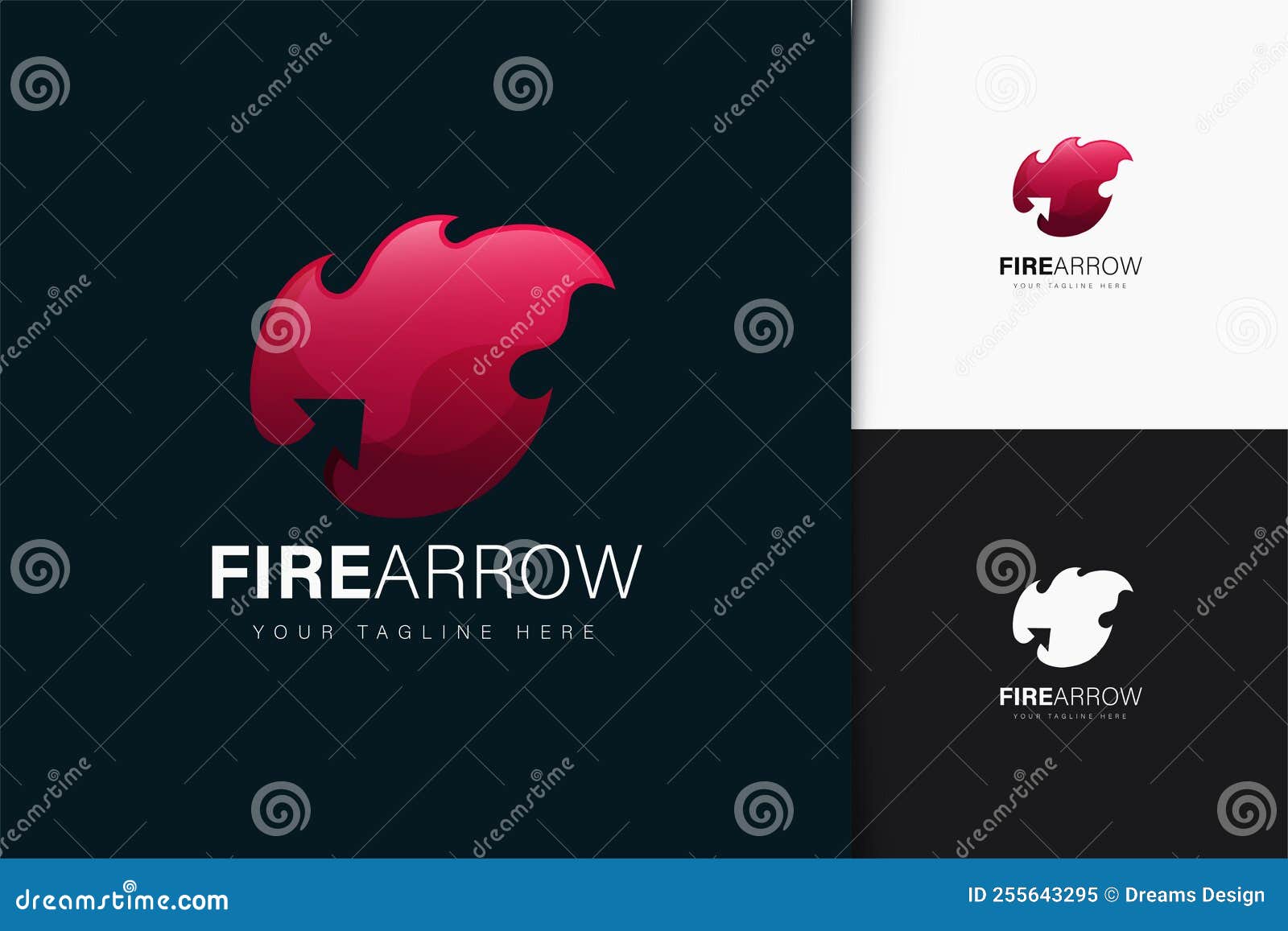 Fire Arrow Vector Logo Design. Flame Symbol With Arrow Icon For Power ...