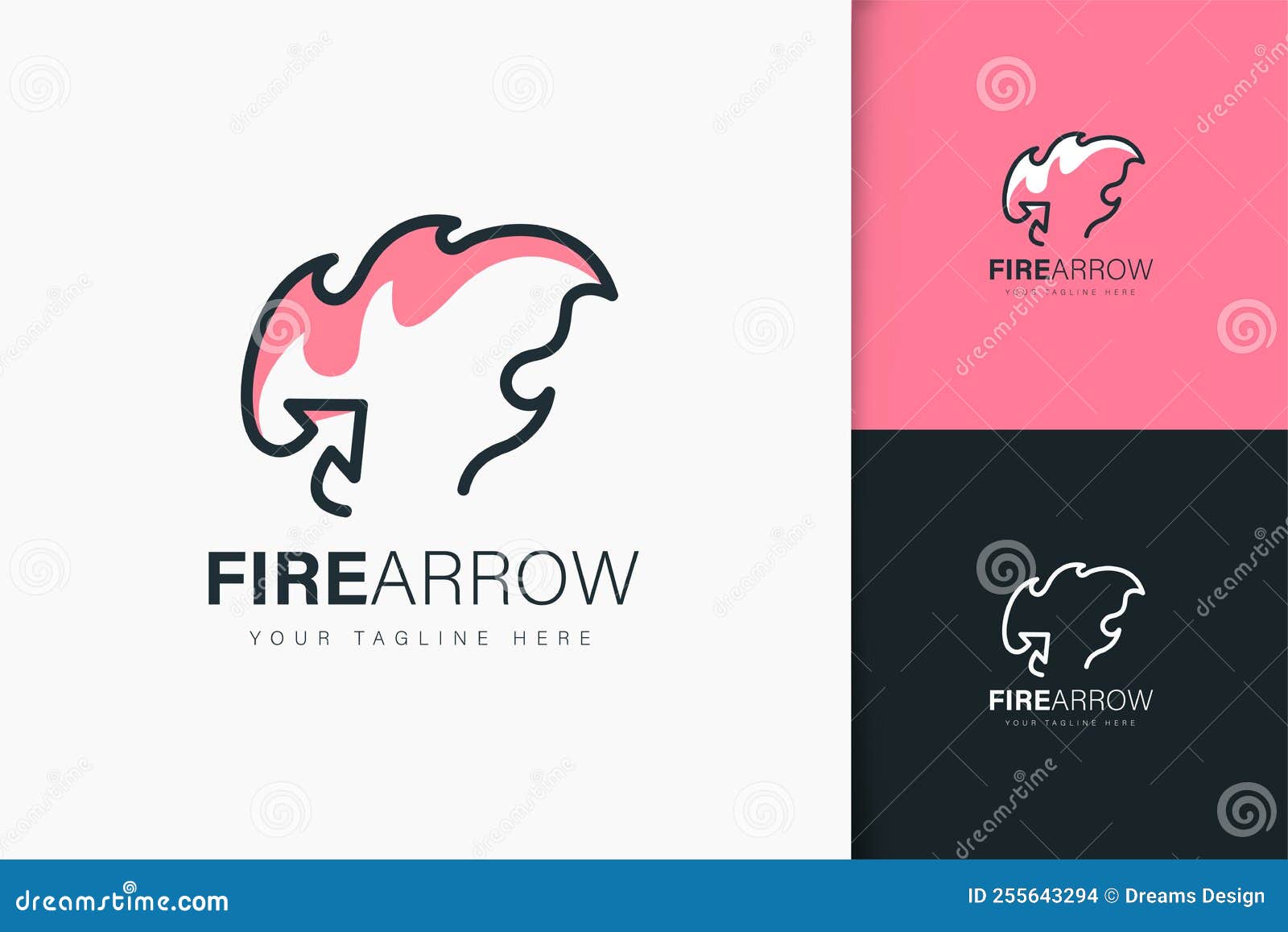 Fire Arrow Vector Logo Design. Flame Symbol With Arrow Icon For Power ...