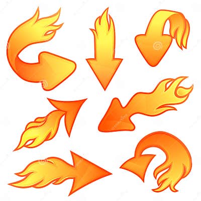 Fire arrows stock vector. Illustration of retail, forward - 19924467