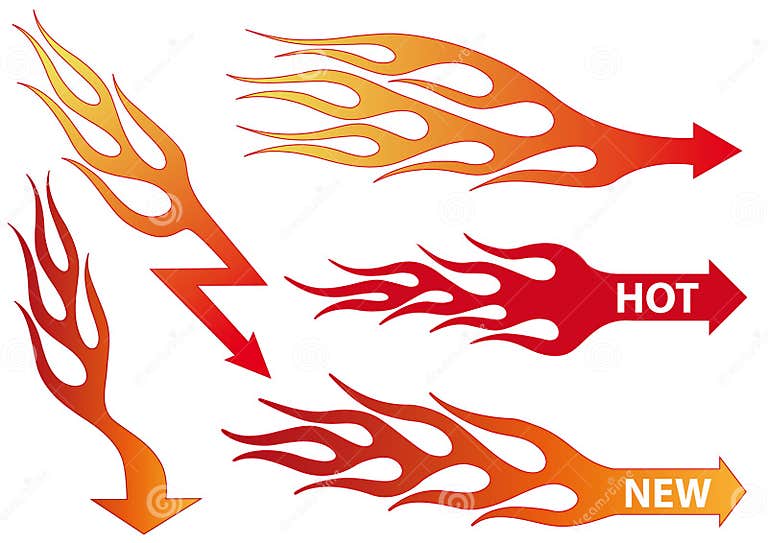 Fire arrows, vector stock vector. Illustration of burn - 10861582