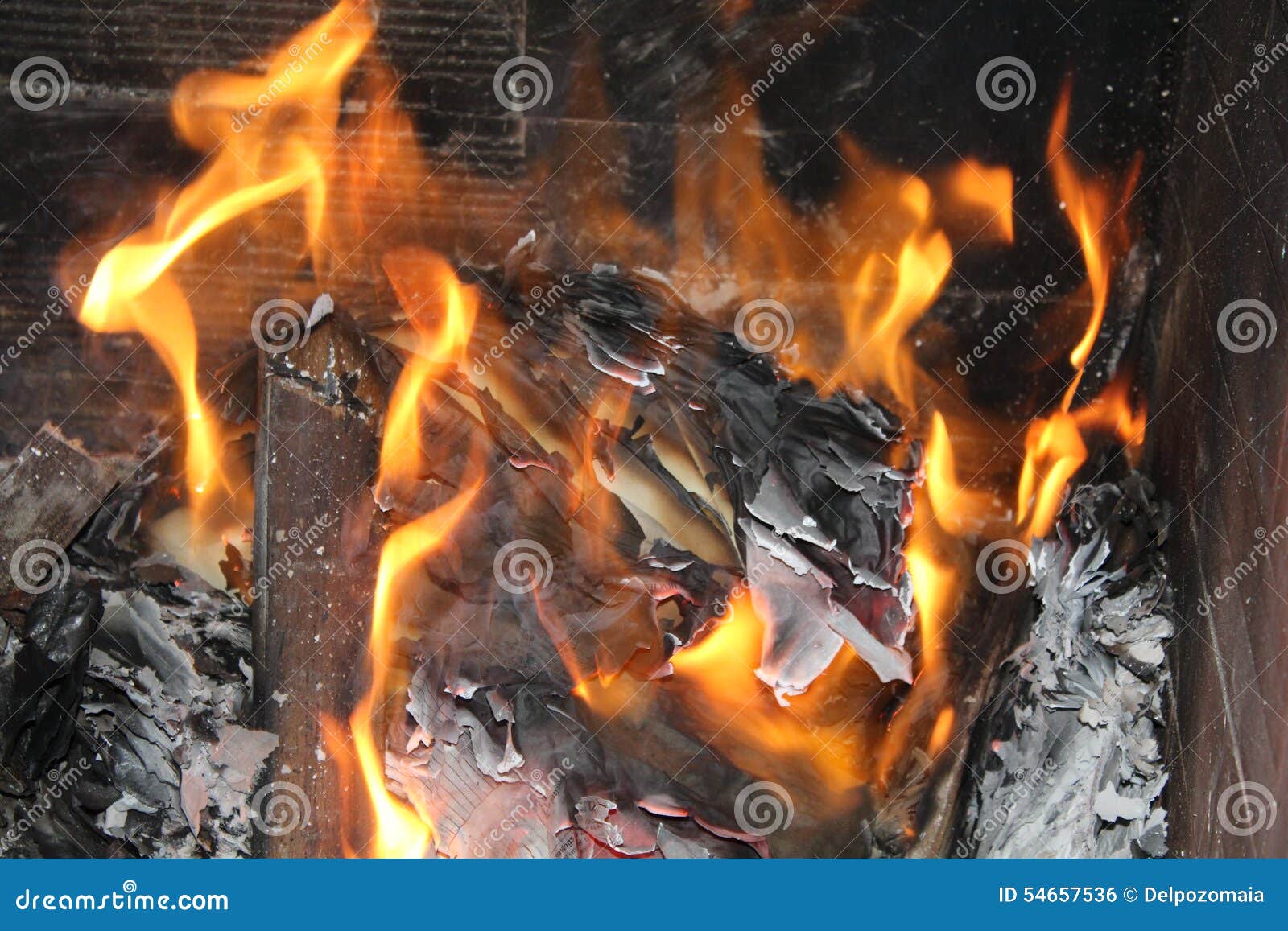 Fire and ashes stock photo. Image of flame, consumes - 54657536