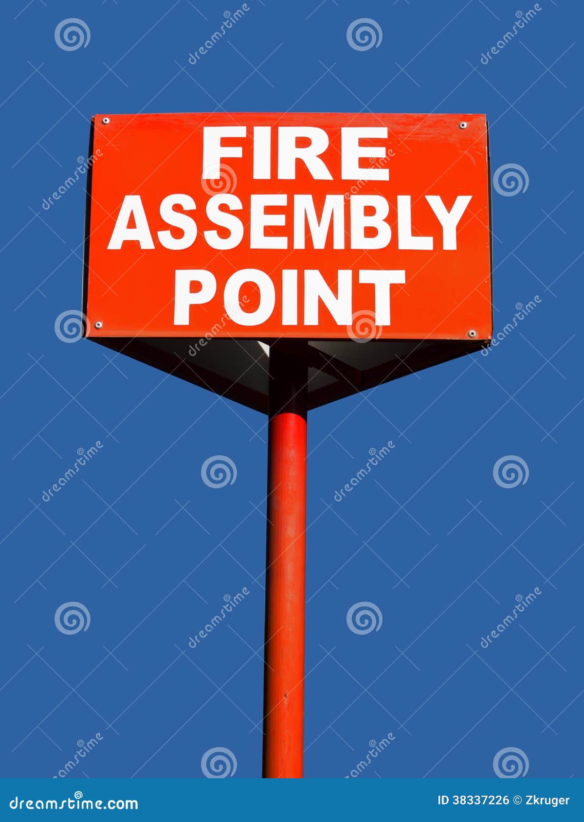 Fire Assembly Point Sign Outside A High Rise Block Of Luxury Town ...