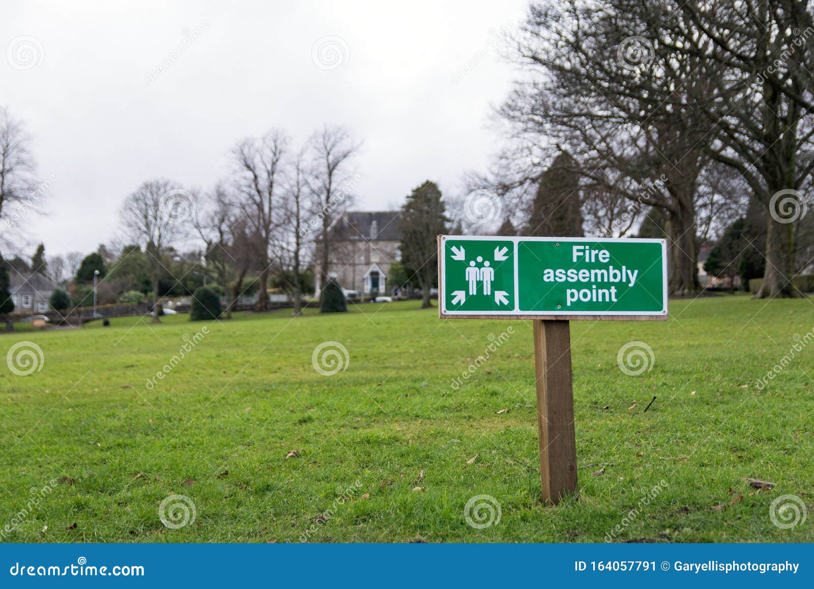 The Fire Assembly Point during Construction Stock Image - Image of area ...