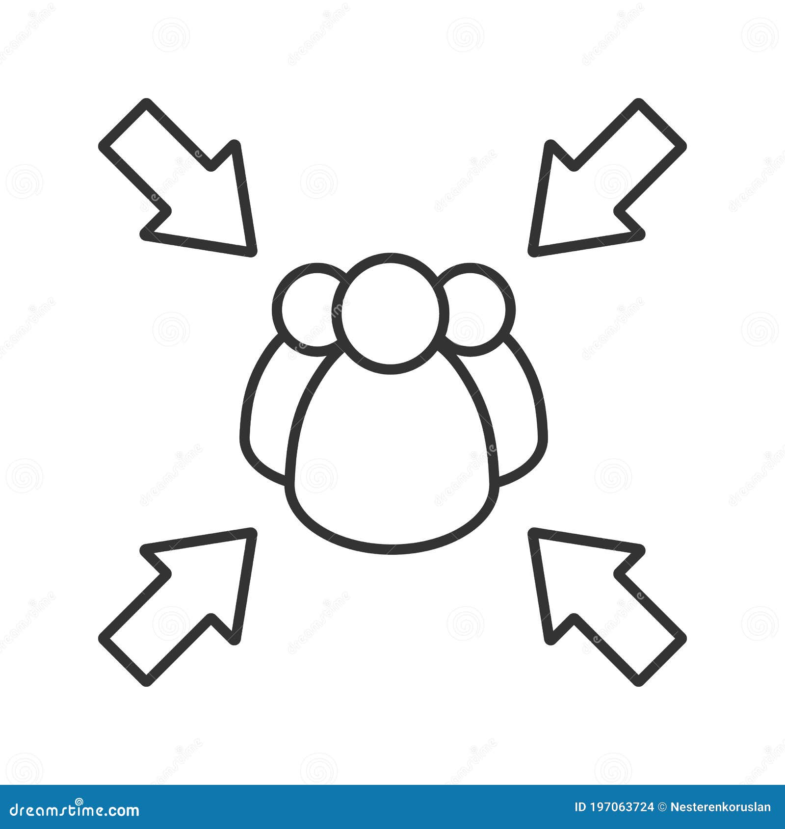 Fire Assembly Point Linear Icon Stock Vector - Illustration of ...