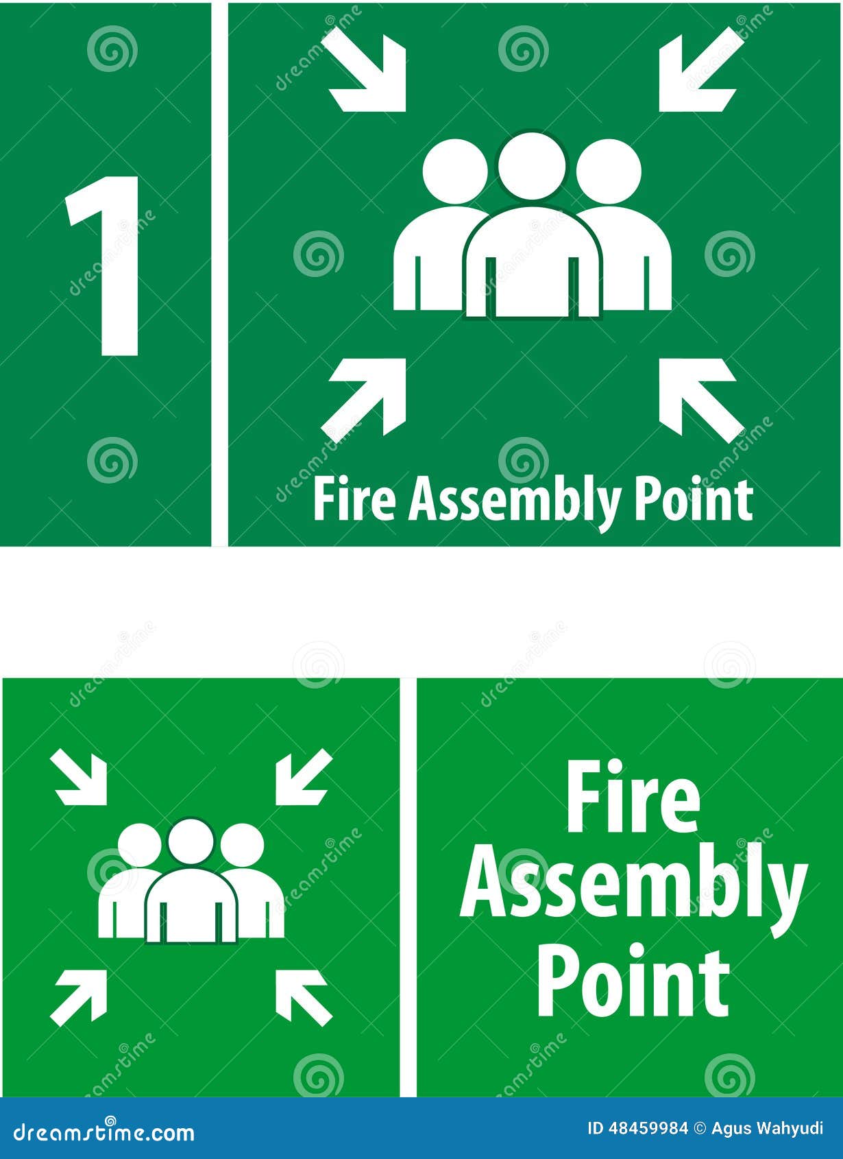 Fire Assembly Point Sign stock illustration. Illustration of notice ...