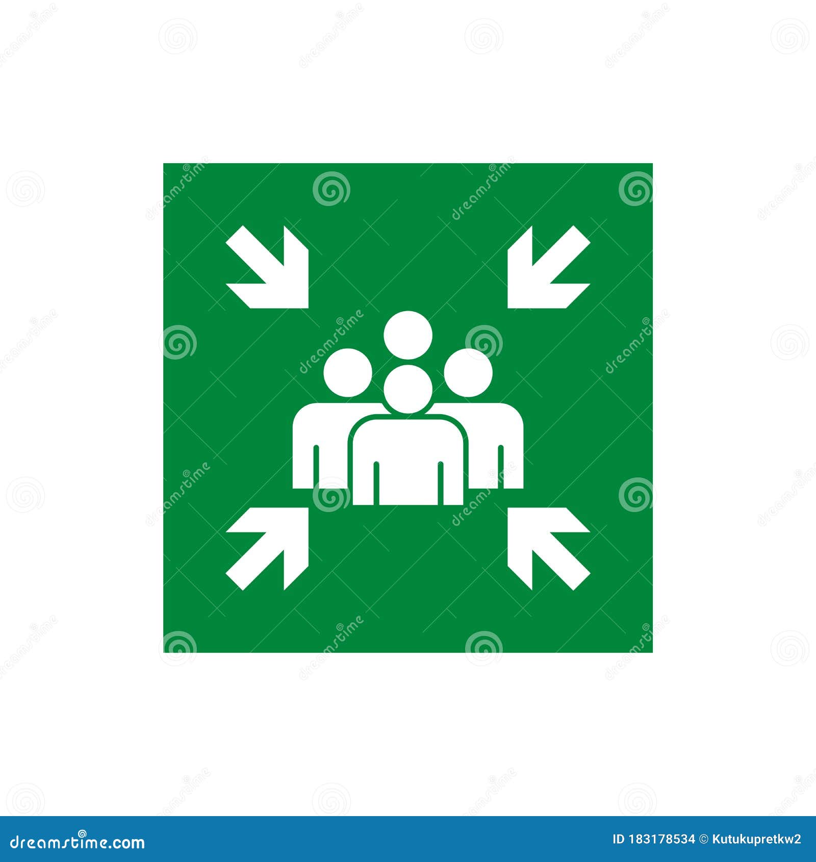 Fire Assembly Point Vector Signage Illustration Design. Vector EPS 10 ...