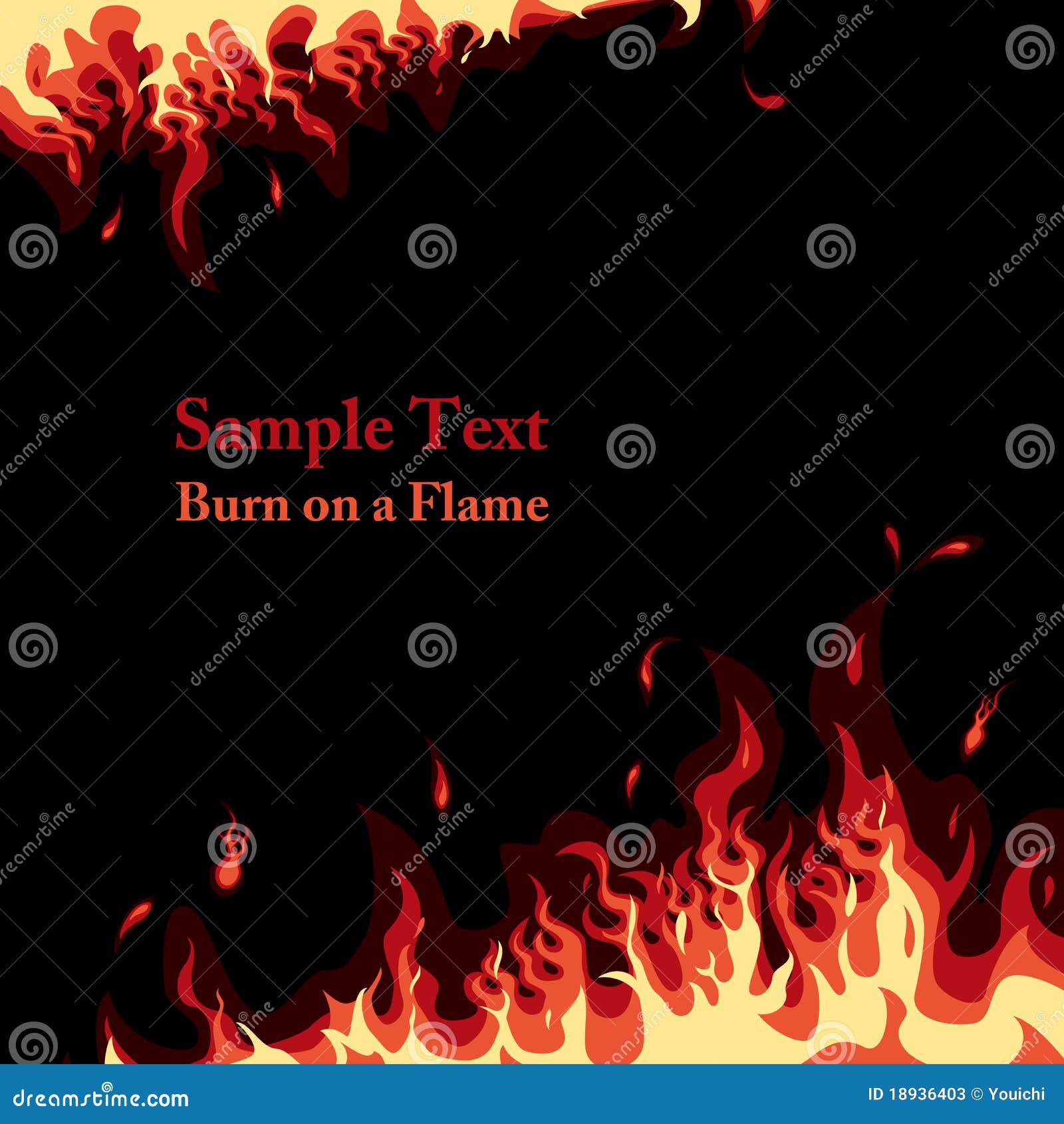 Fire background stock vector. Illustration of advertising - 18936403