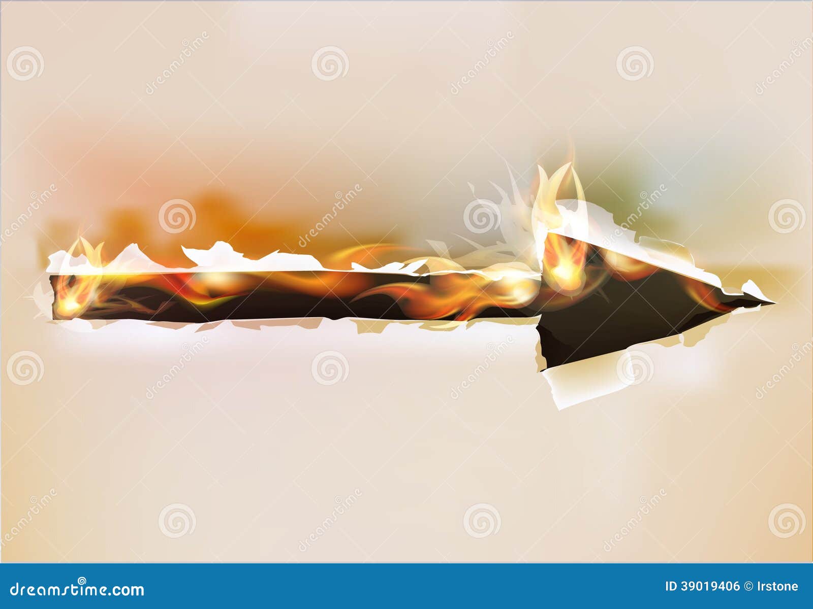 Fire background, arrow stock vector. Illustration of heat - 39019406