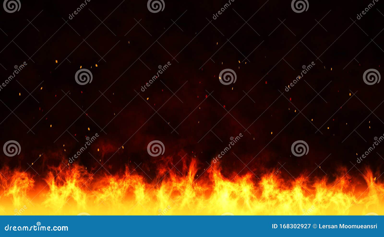 Fire Background with Dark Cloud Stock Illustration - Illustration of ...
