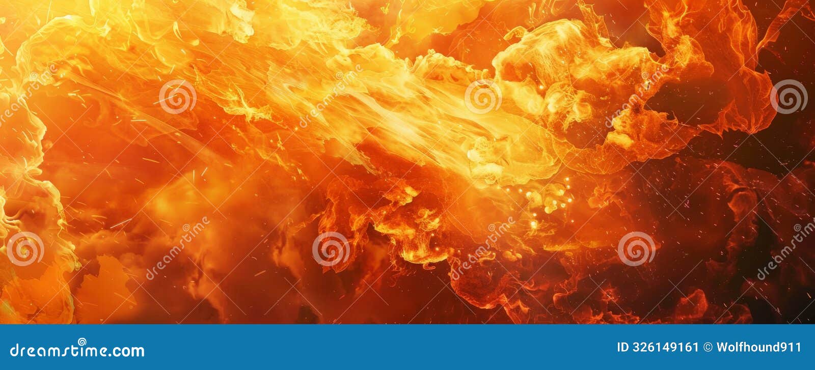 A Fire Background Featuring a Fiery Explosion, with Intense Flames and ...