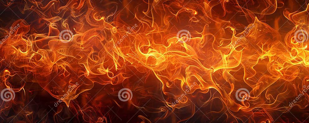 A Fire Background with Flames Intertwined with Smoke, Creating a ...