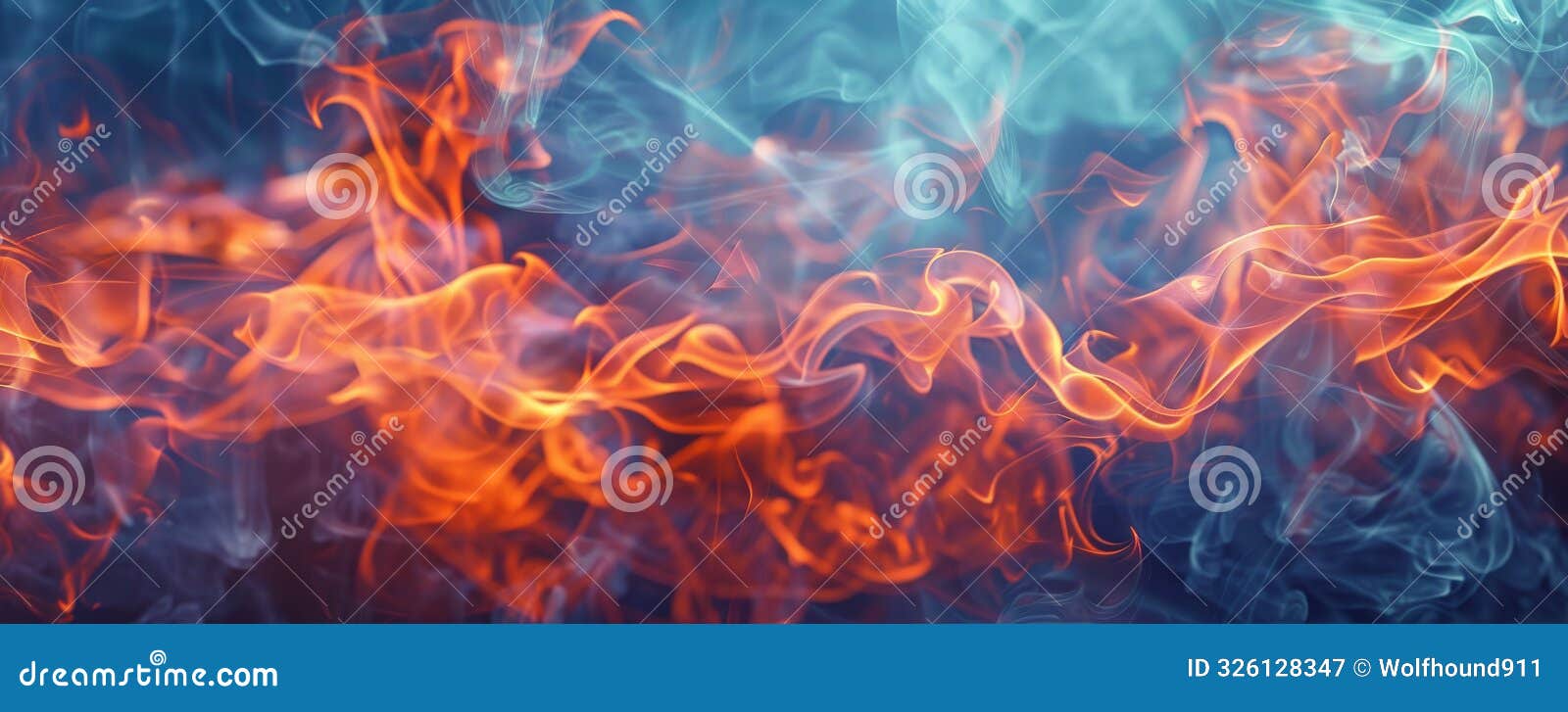 A Fire Background with Flames Intertwined with Smoke, Creating a ...