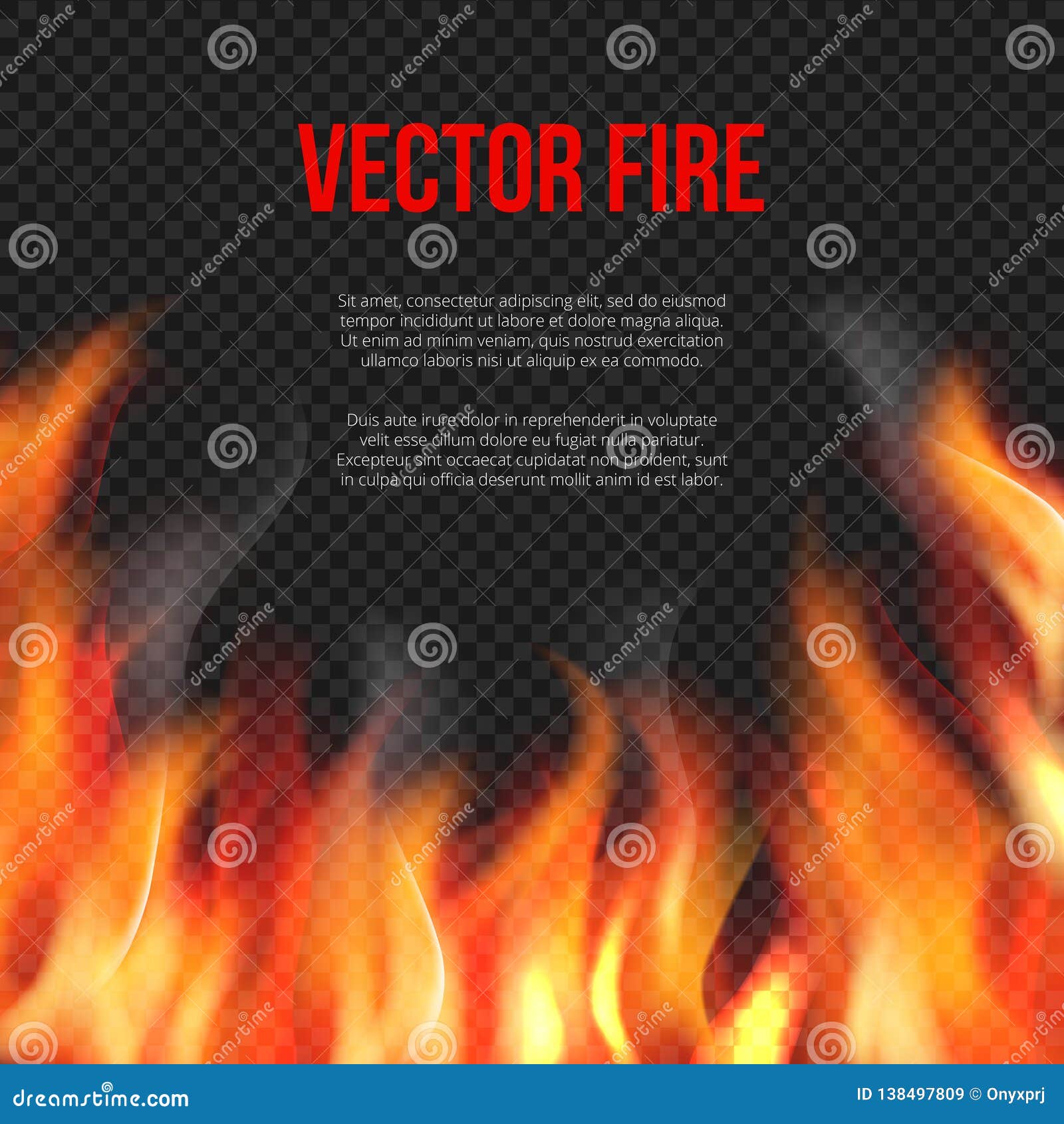 Fire Background. Light Of Blazing Flame On Transparent Background ...