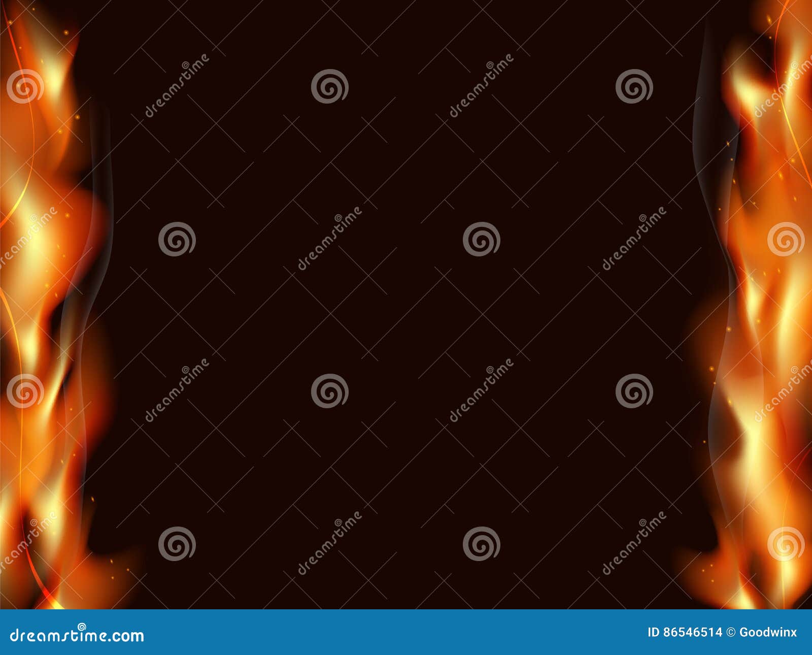 Fire Background for Photo Frame Flame Stock Vector - Illustration of ...
