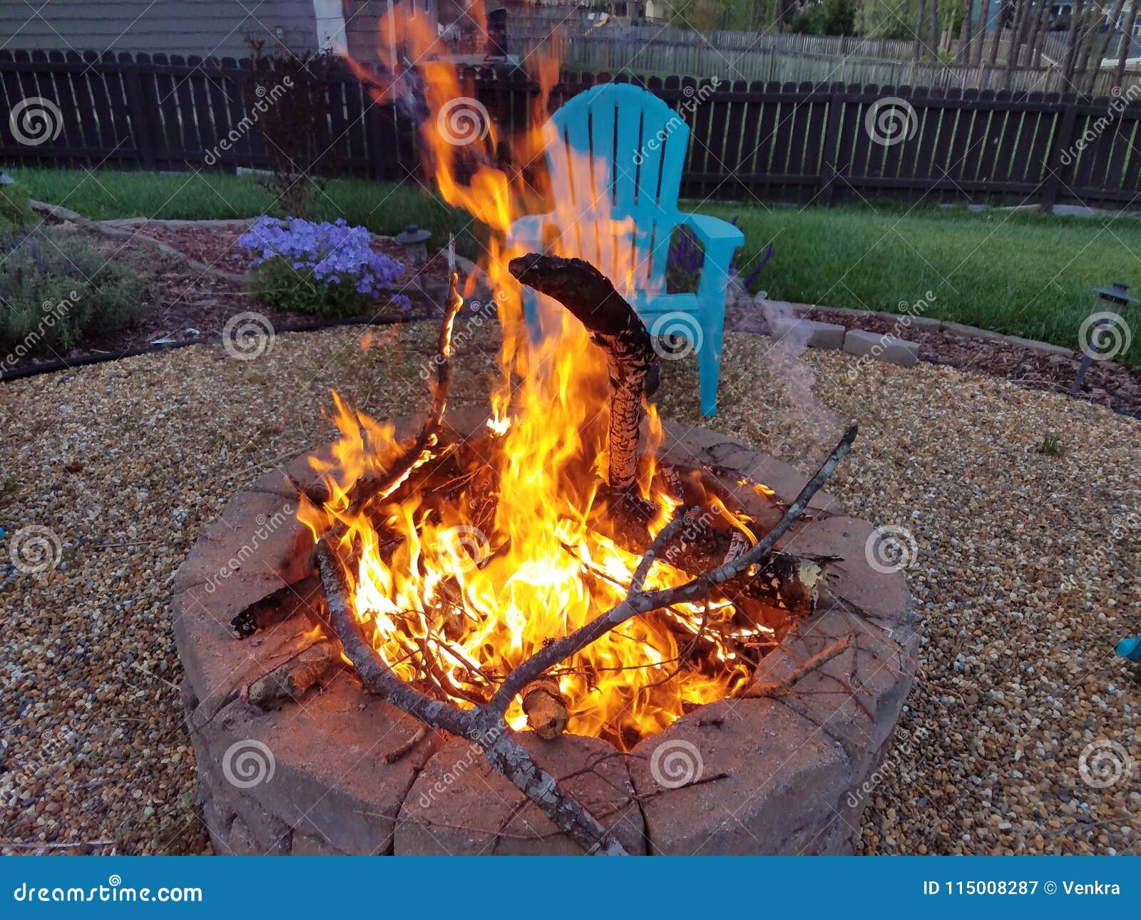 Fire in the backyard stock image. Image of party, potluck - 115008287