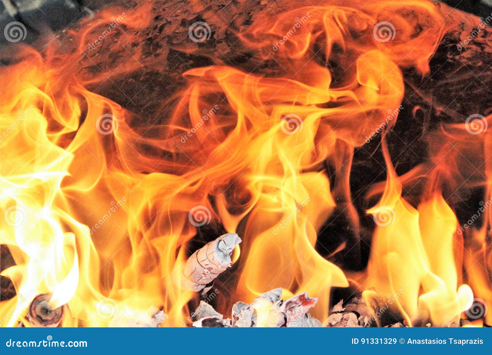The fire stock image. Image of white, orange, wood, flames - 91331329