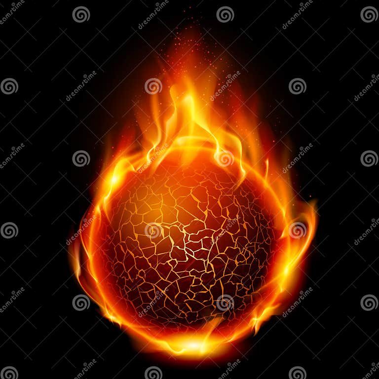 Fire ball stock vector. Illustration of energy, background - 20503539