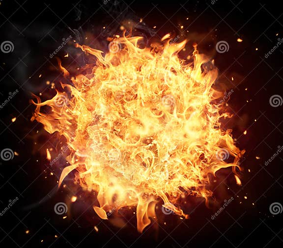 Fire ball stock photo. Image of fiery, power, flammable - 37612204