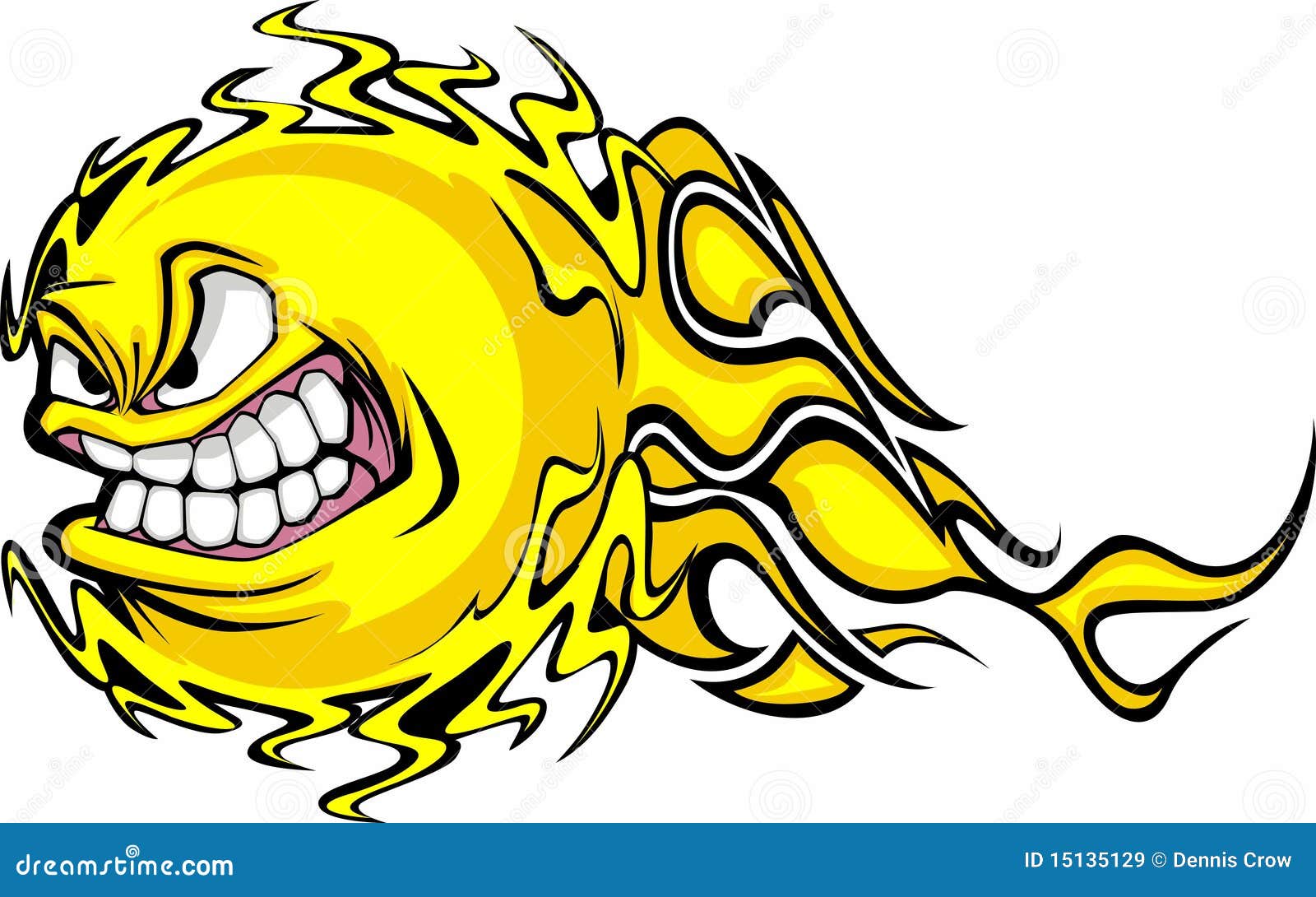 Fire Ball Angry Cartoon Face Vector Stock Vector - Illustration of logo ...