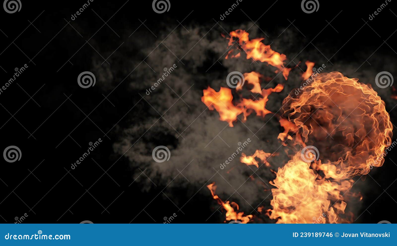 Fire Ball Explosion stock illustration. Illustration of wave - 239189746