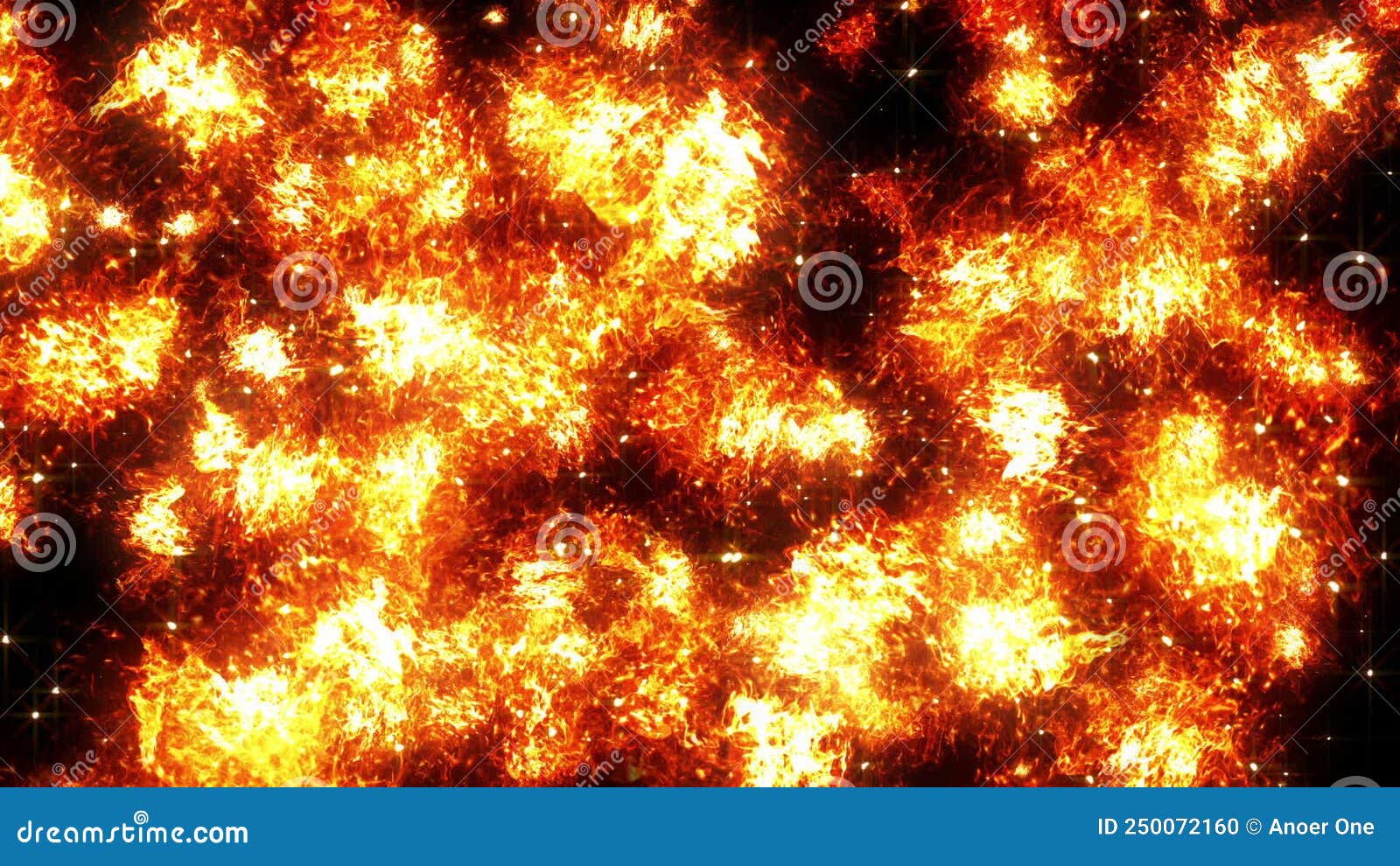 Fire Ball Explosion Flame Loop Animation Stock Footage - Video of ...