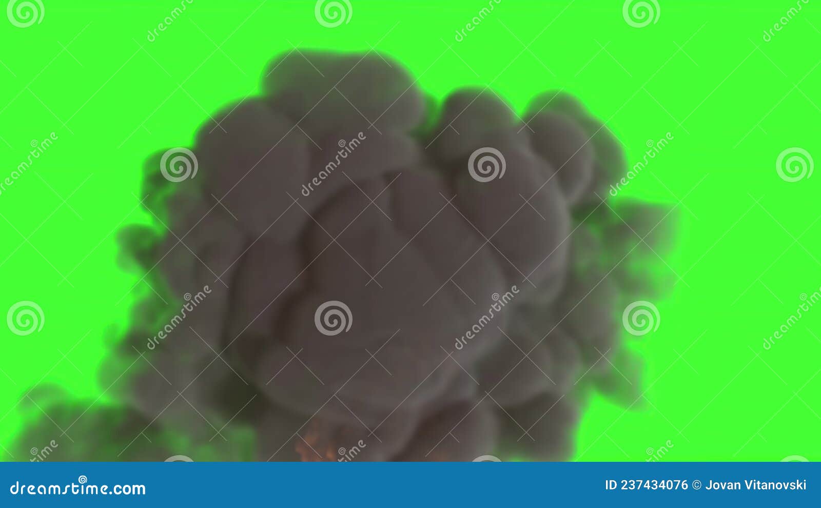 Fire Ball Explosion on Green Screen Stock Illustration - Illustration ...