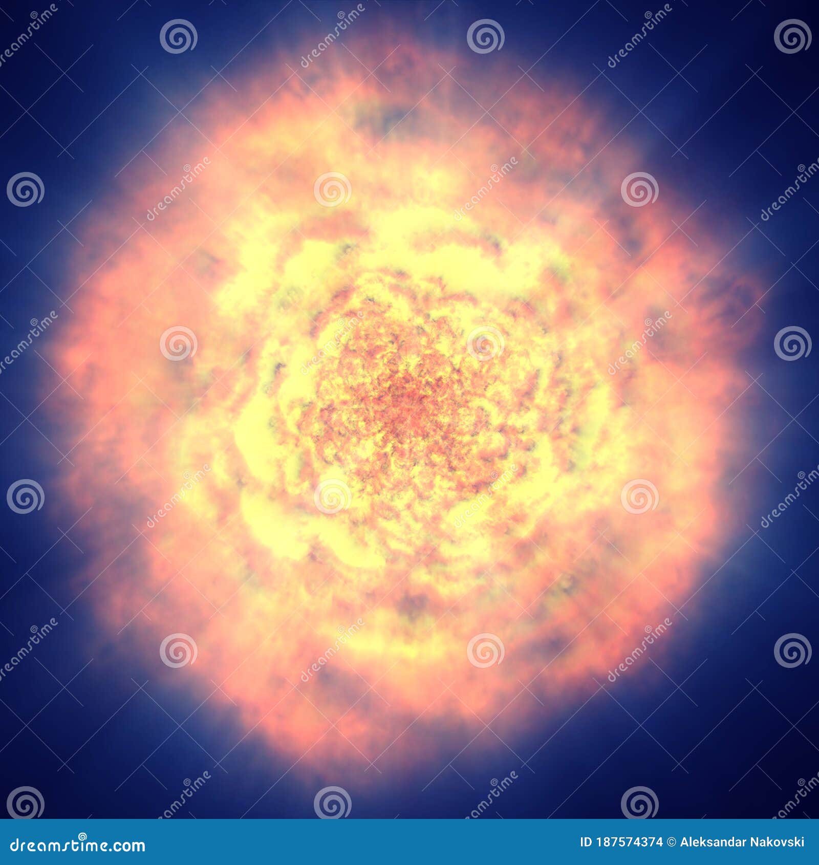 Fire Ball Explosion in Space Stock Photo - Image of design, danger ...