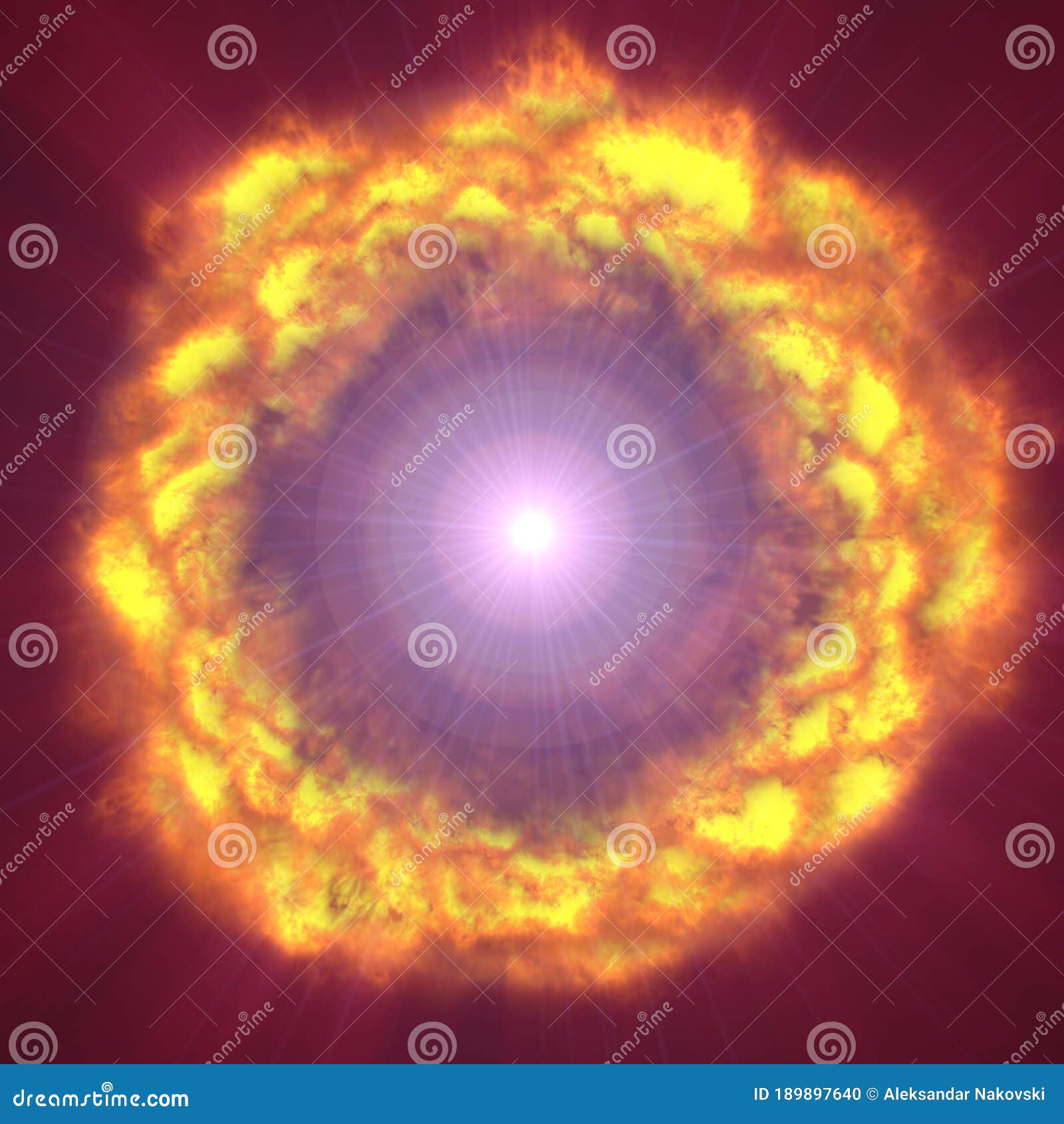 Fire Ball Explosion in Space Stock Illustration - Illustration of ...