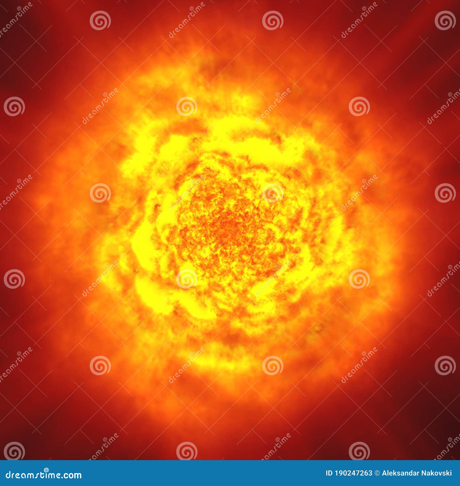 Fire Ball Explosion in Space Stock Illustration - Illustration of ...