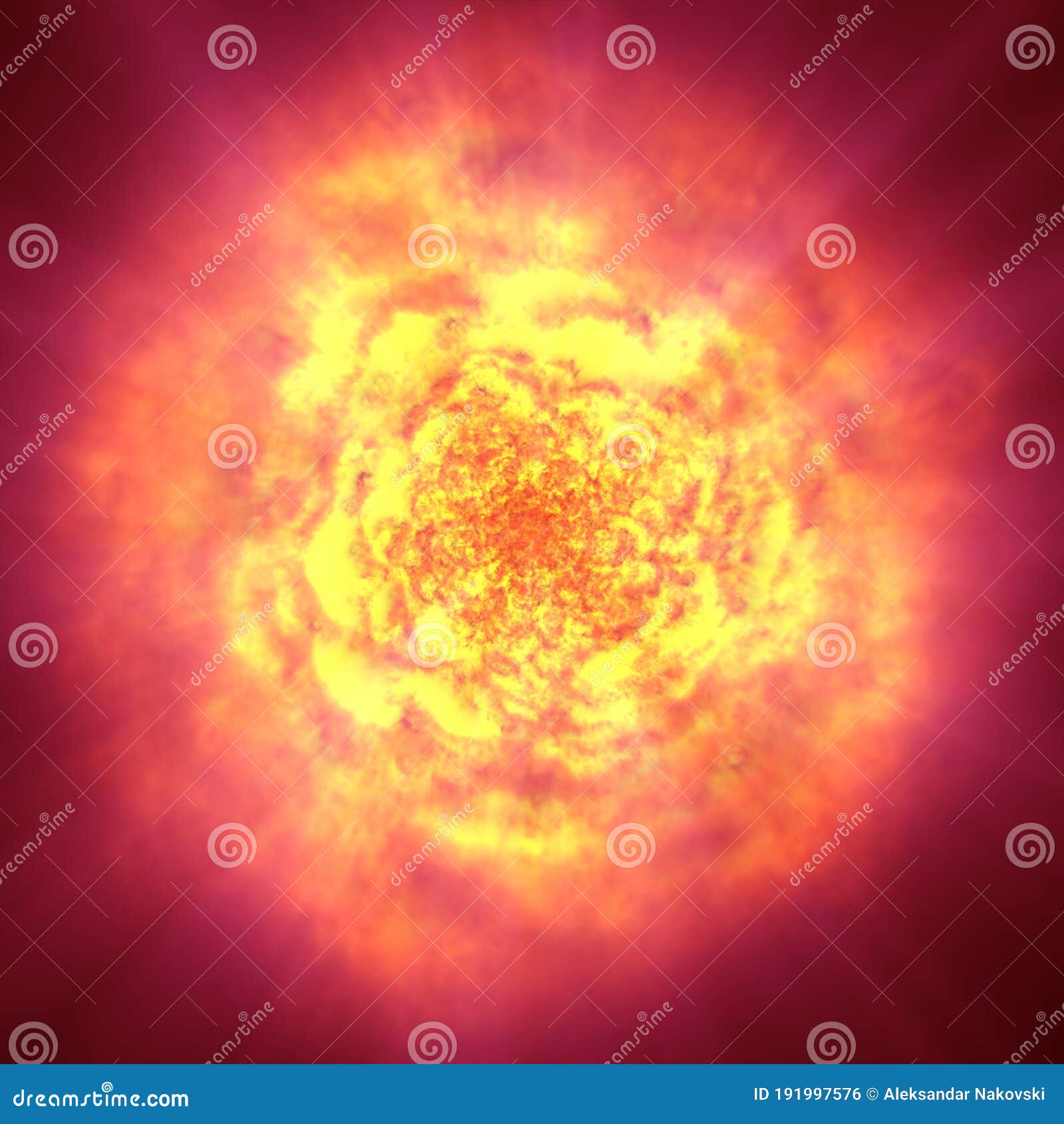 Fire Ball Explosion in Space Stock Illustration - Illustration of ...