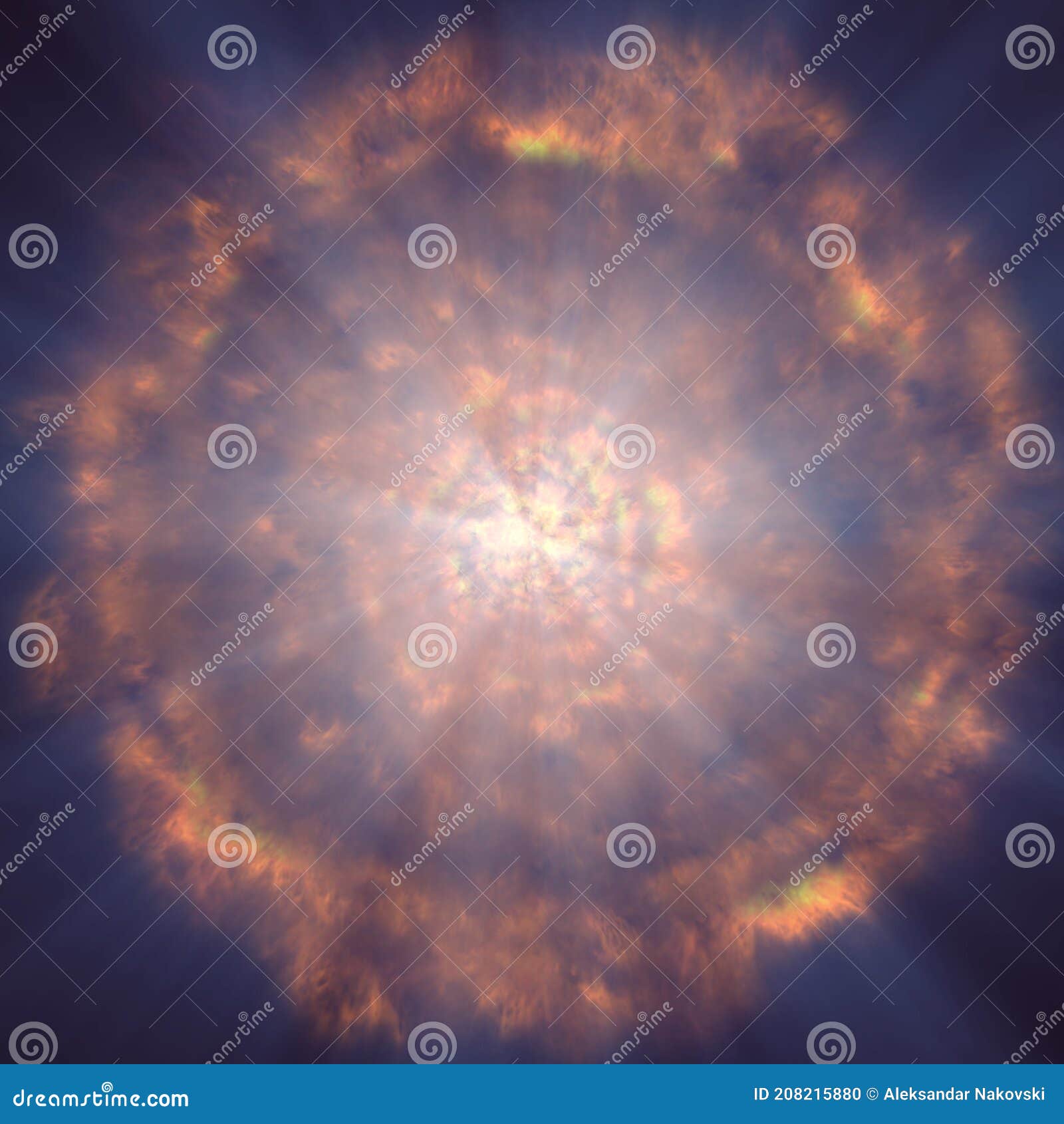 Fire Ball Explosion in Space Stock Illustration - Illustration of ...