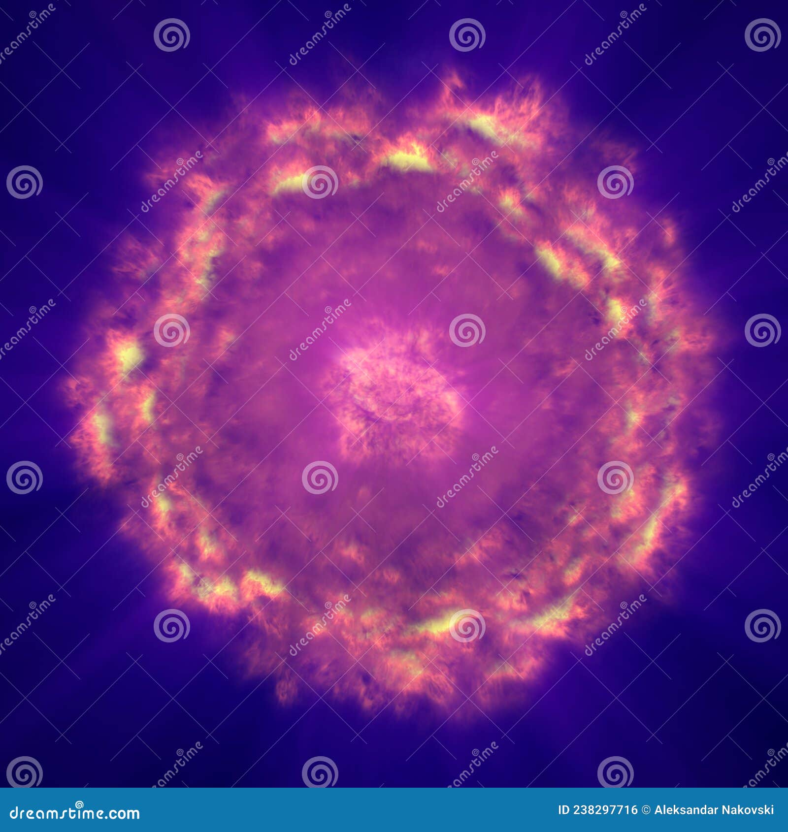 Fire Ball Explosion in Space Stock Illustration - Illustration of ...